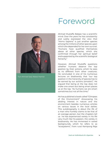 Just an Individual of a Species: An Autobiography of Ahmad Mustaffa ...