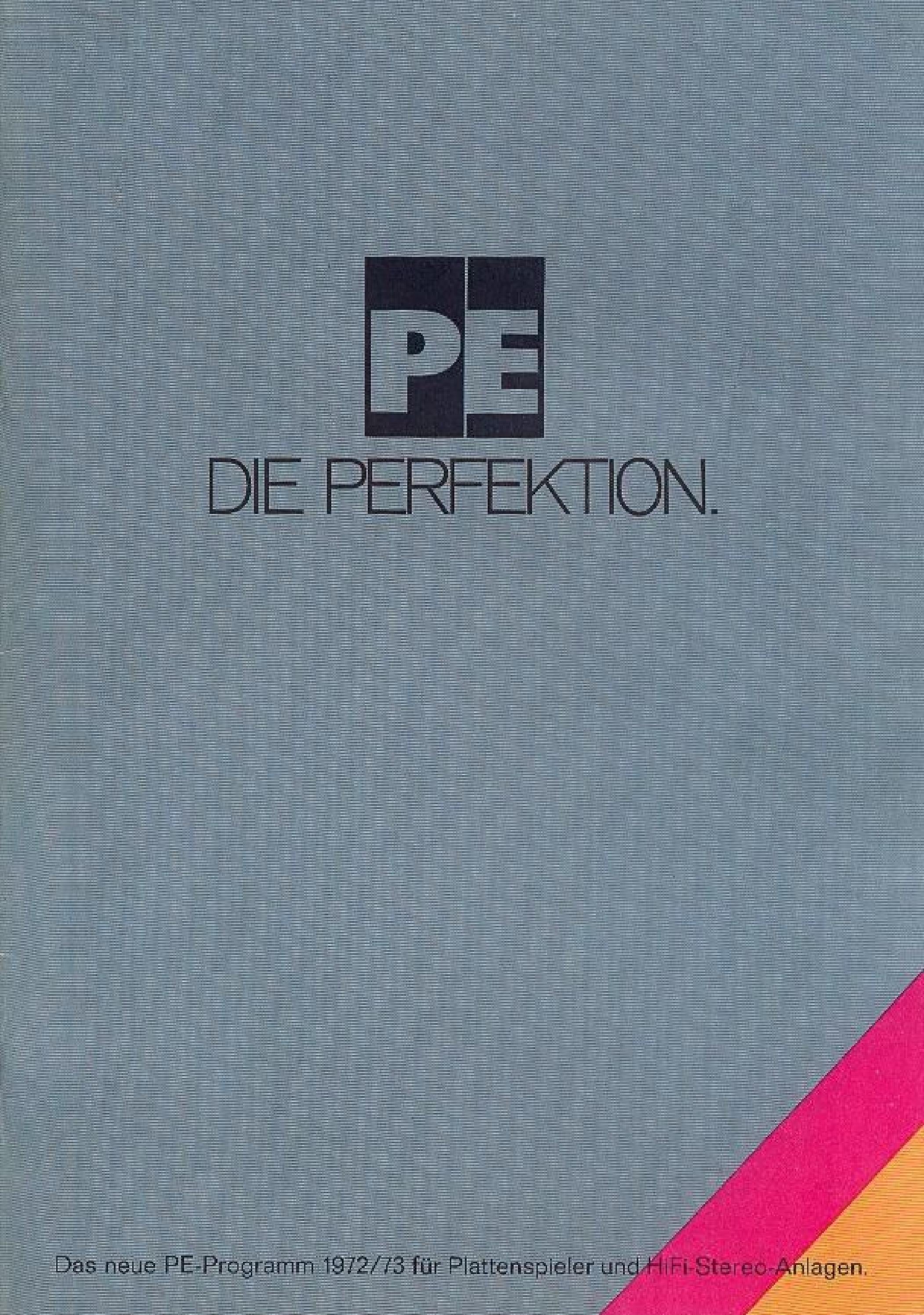 PE Programm 1972-73 - Die Perfektion by Alex Chernyak - Issuu