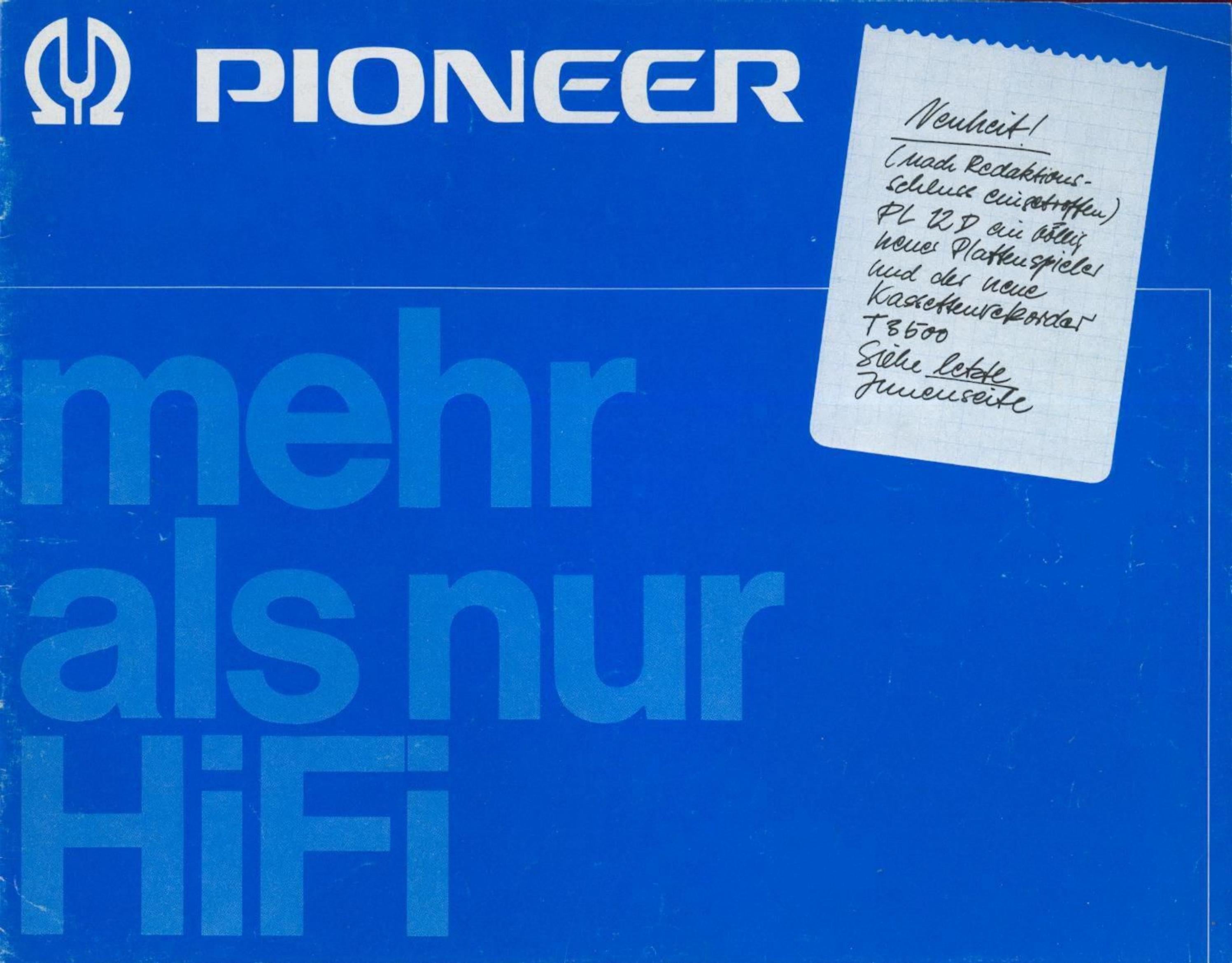 Pioneer HiFI Components 1972 by Alex Chernyak - Issuu