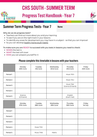 Progress Test Handbook - Year 7 by Schudio - Issuu