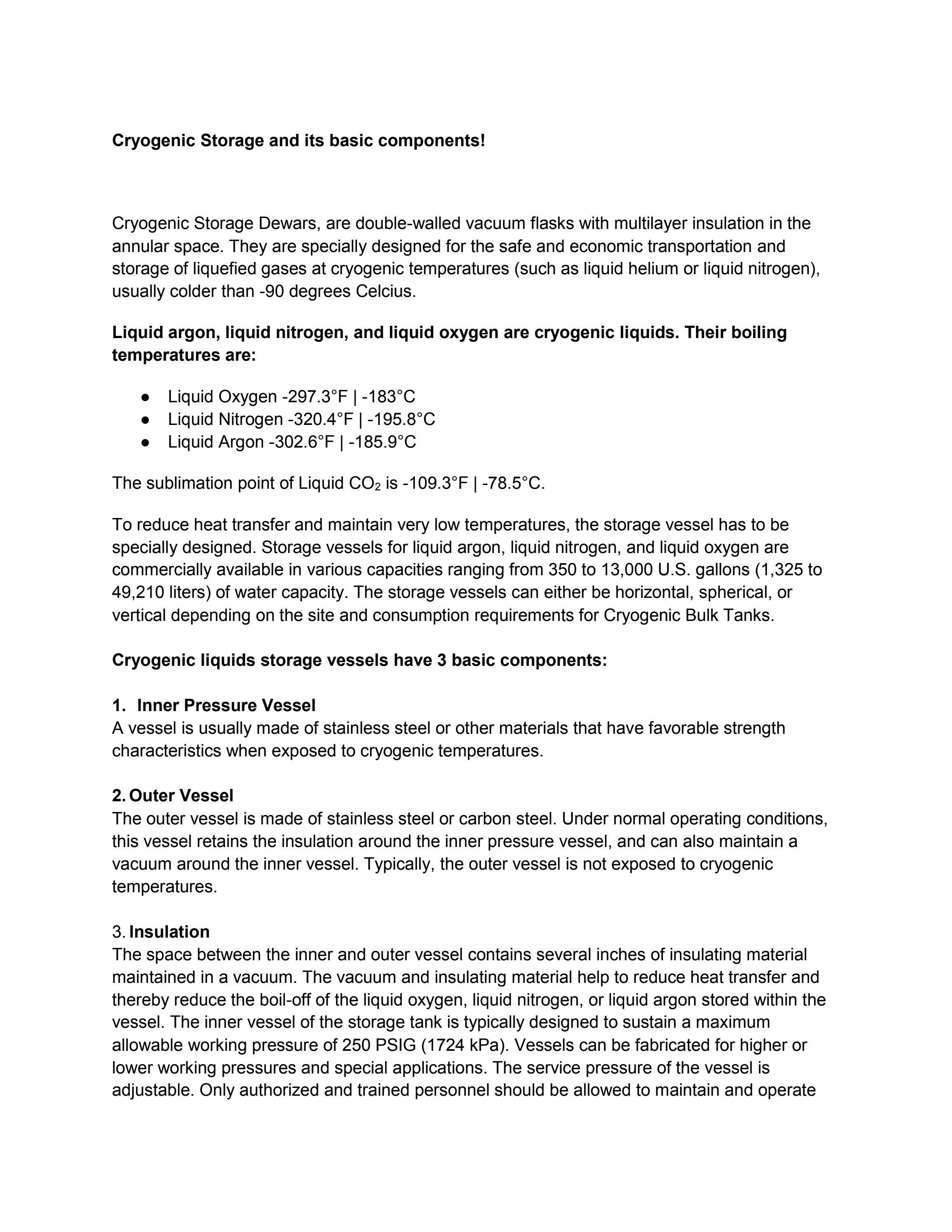 Cryogenic Storage and its basic components! by Ashumi Mehta - Issuu
