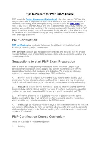 Best Tips to Prepare for PMP EXAM Course by Vinsys IT Training Center ...