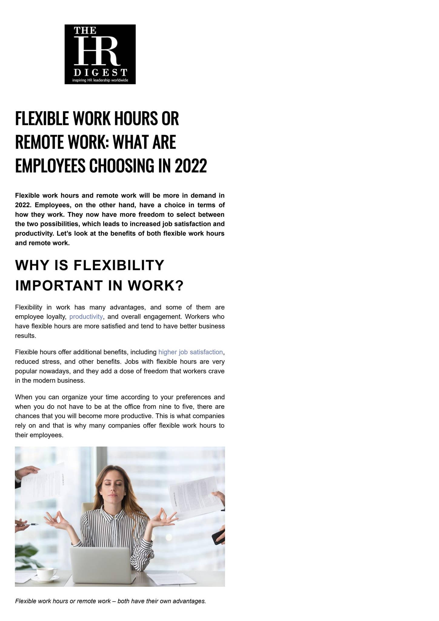 Flexible Work Hours or Remote Work: What Are Employees Choosing in 2022 ...