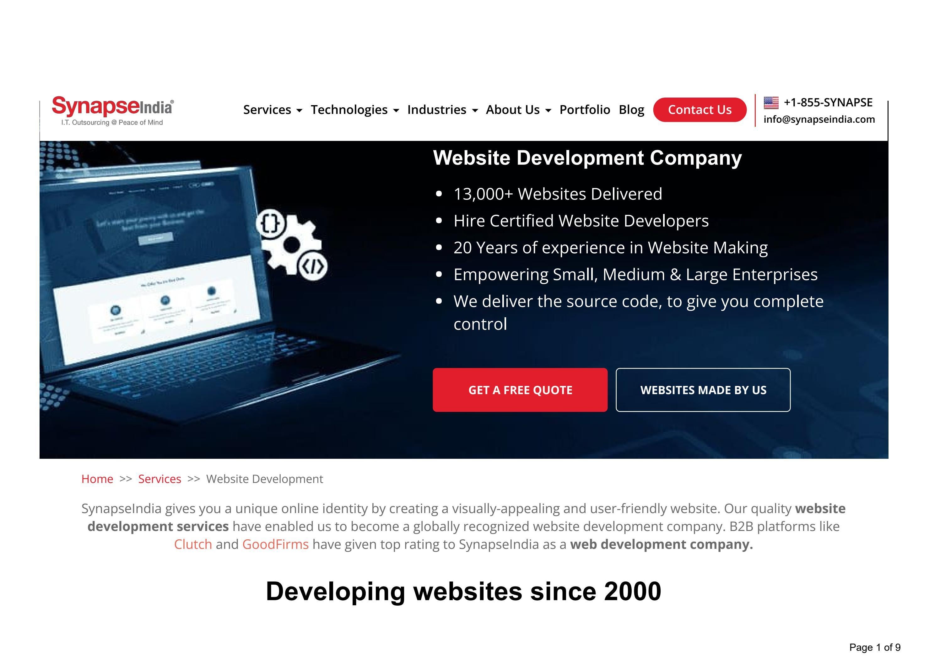 Top Web Development Outsourcing Company | Web Development Services by ...
