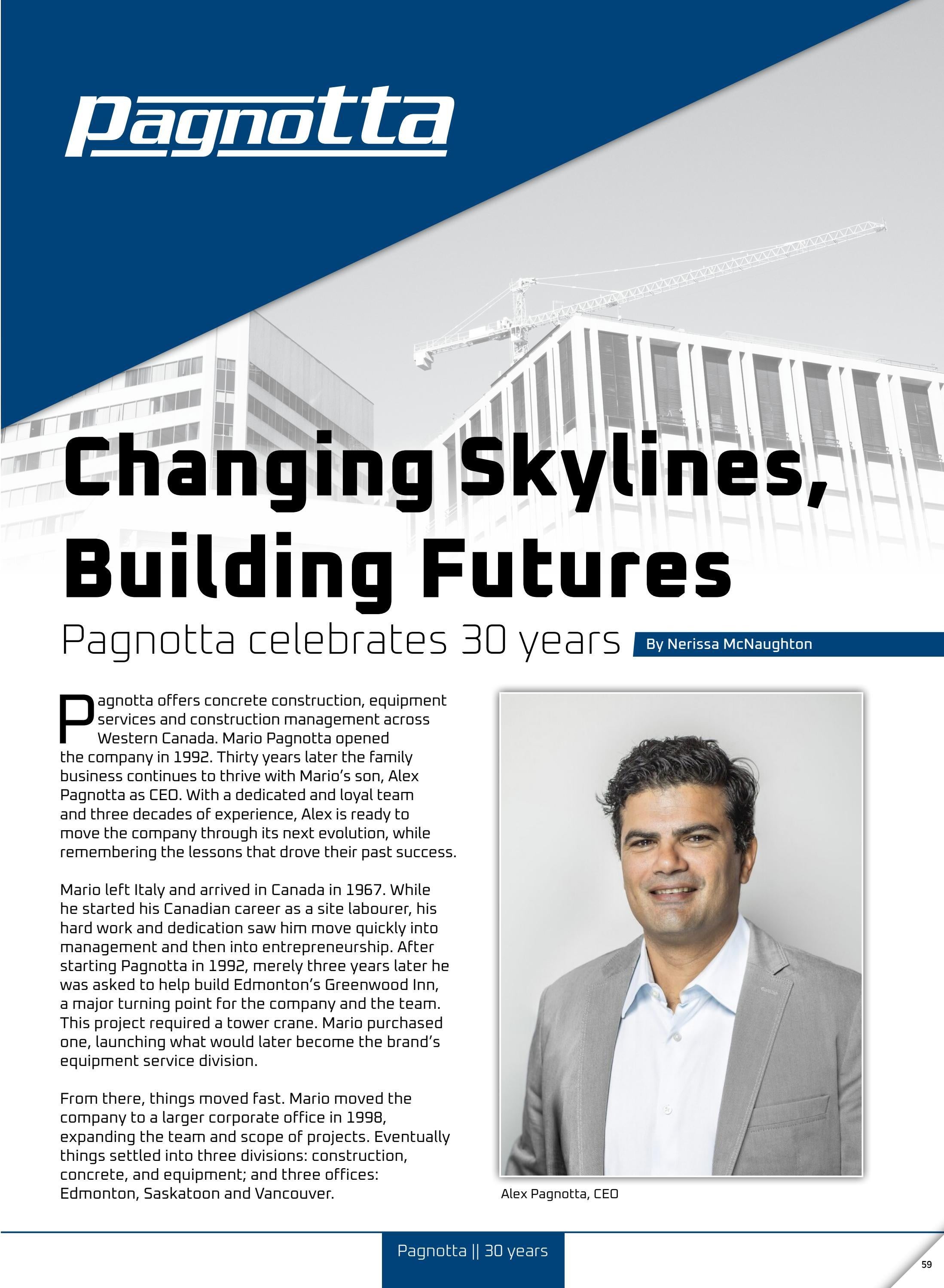 Pagnotta - Celebrating 30 Years by Business in Edmonton Magazine - Issuu