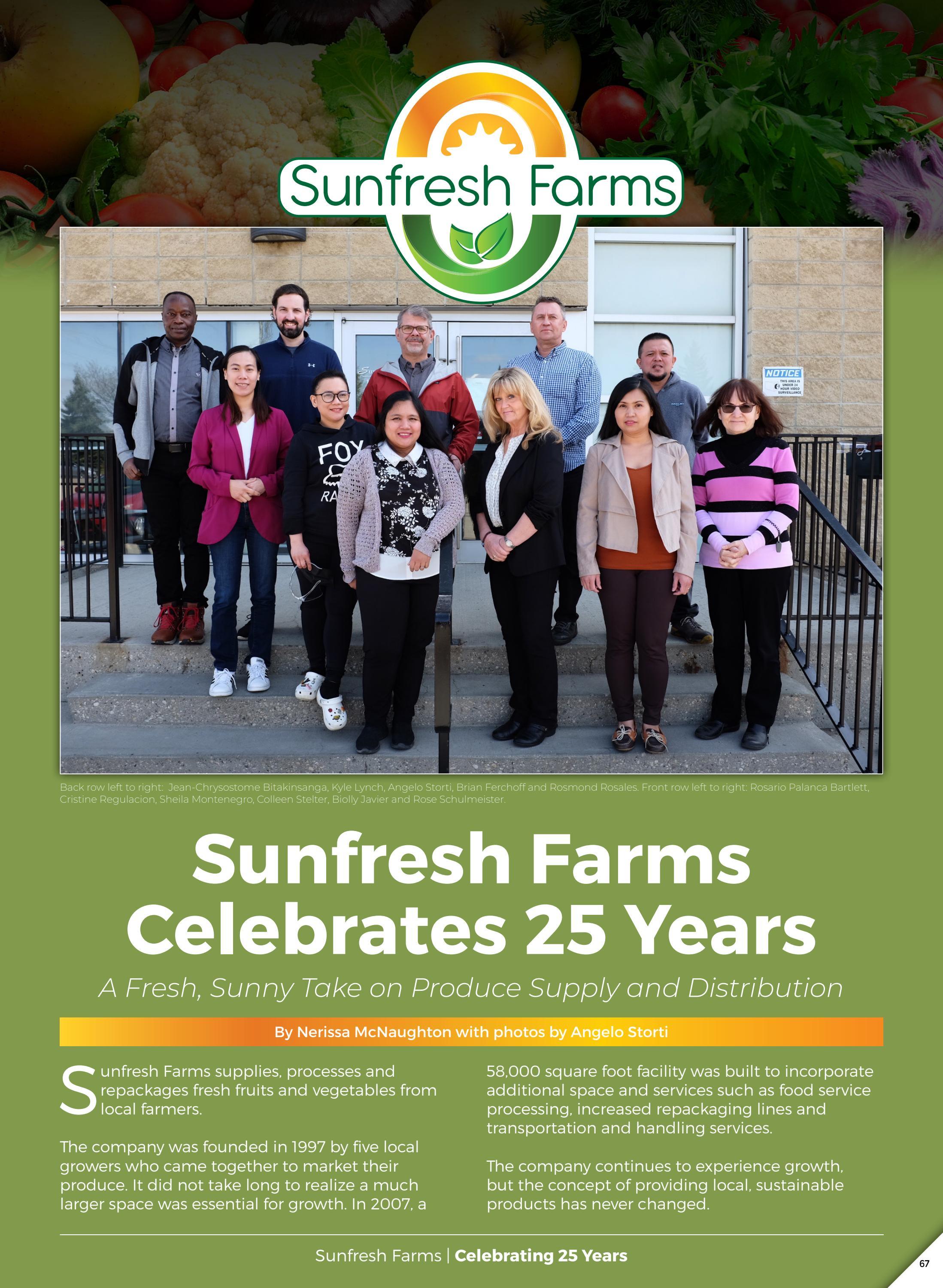 Sunfresh Farms - Celebrating 25 Years by Business in Edmonton Magazine ...