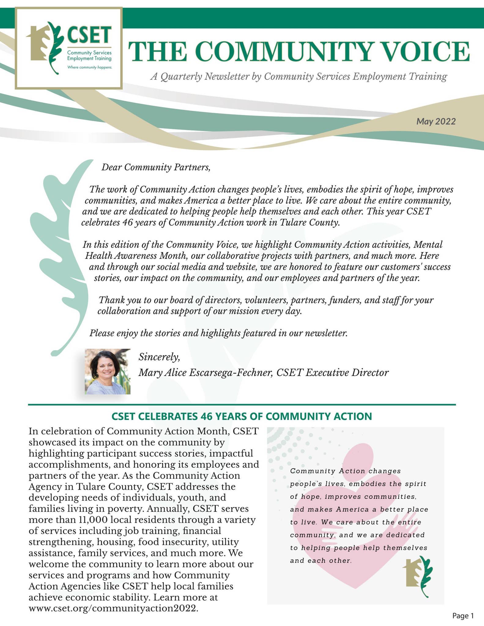 CSET Newsletter - May 2022 by Community Services Employment Training (CSET) - Issuu