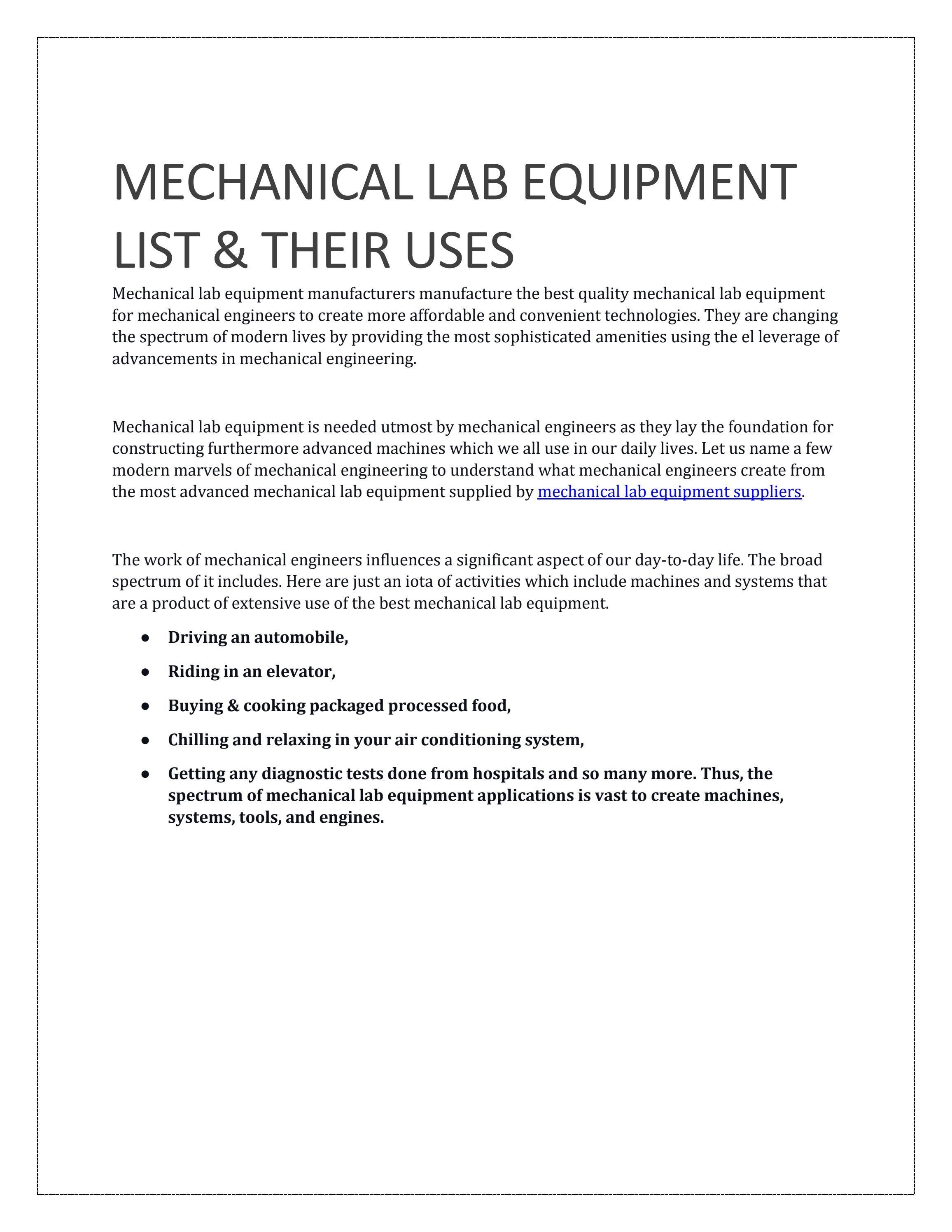 Mechanical Lab Equipment Manufacturers by Atico Export - Issuu