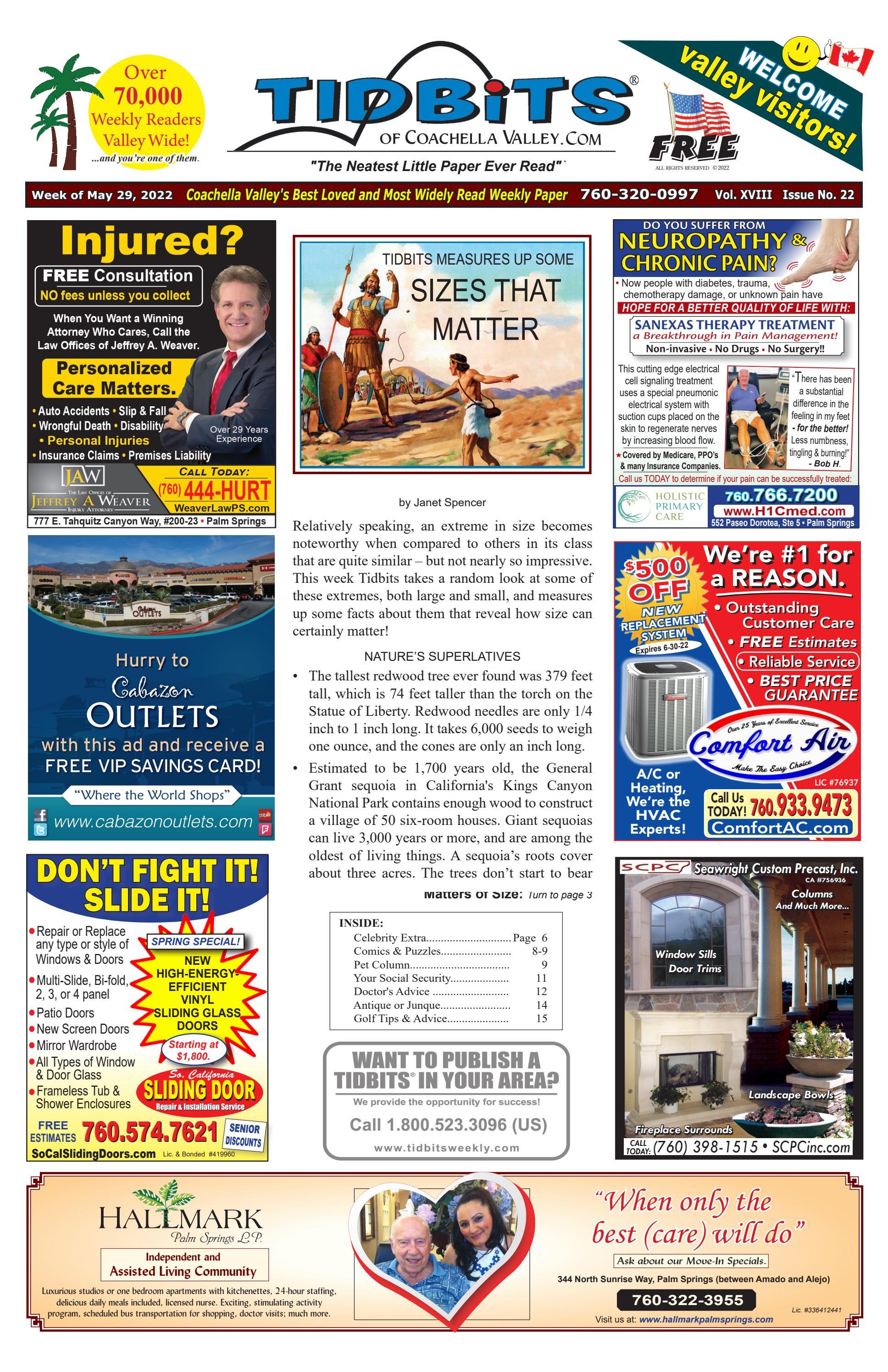 Vol. 18: #22 • Tidbits Measures Up Some Sizes That Matter • (5-29-2022 ...