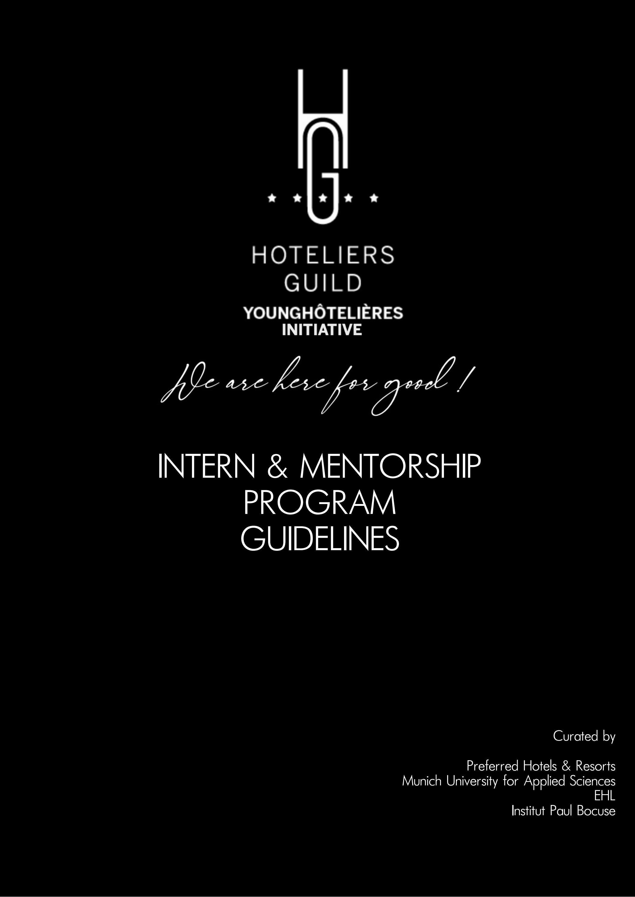 The HoteliersGuild Intern & Mentorship Program by Selected Hotels ...