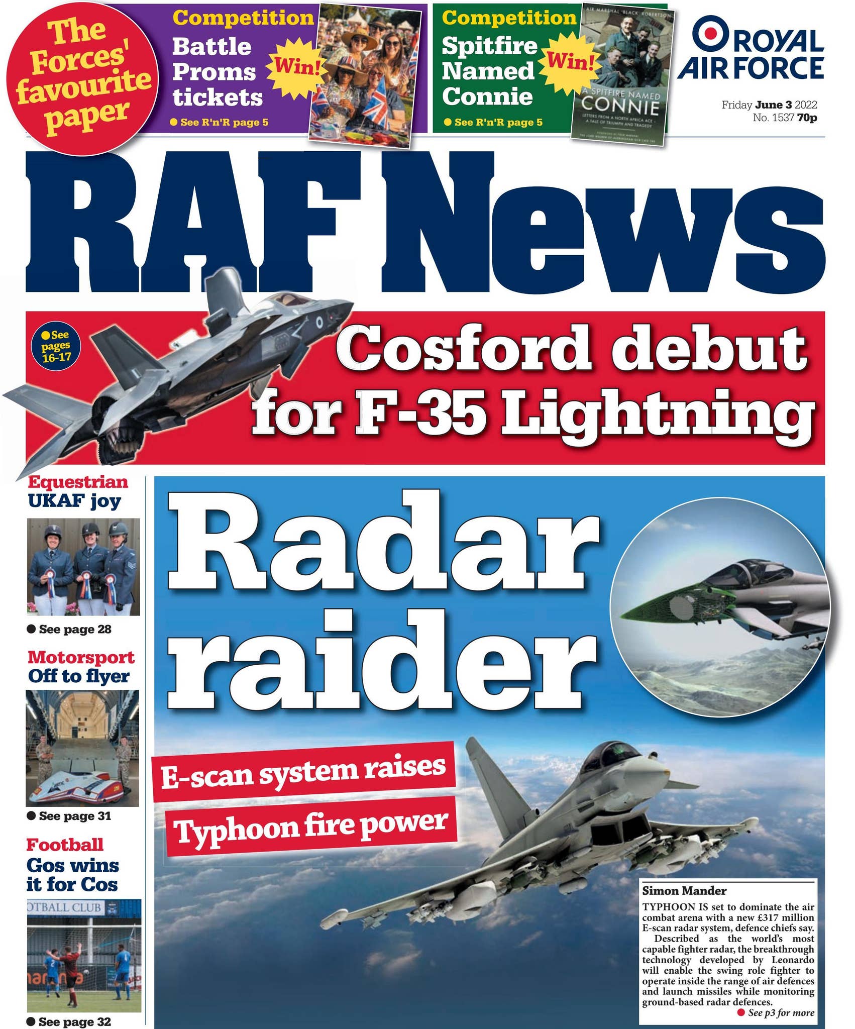 RAF News 6 June 2022, Edition 1537 by RAF News - Issuu