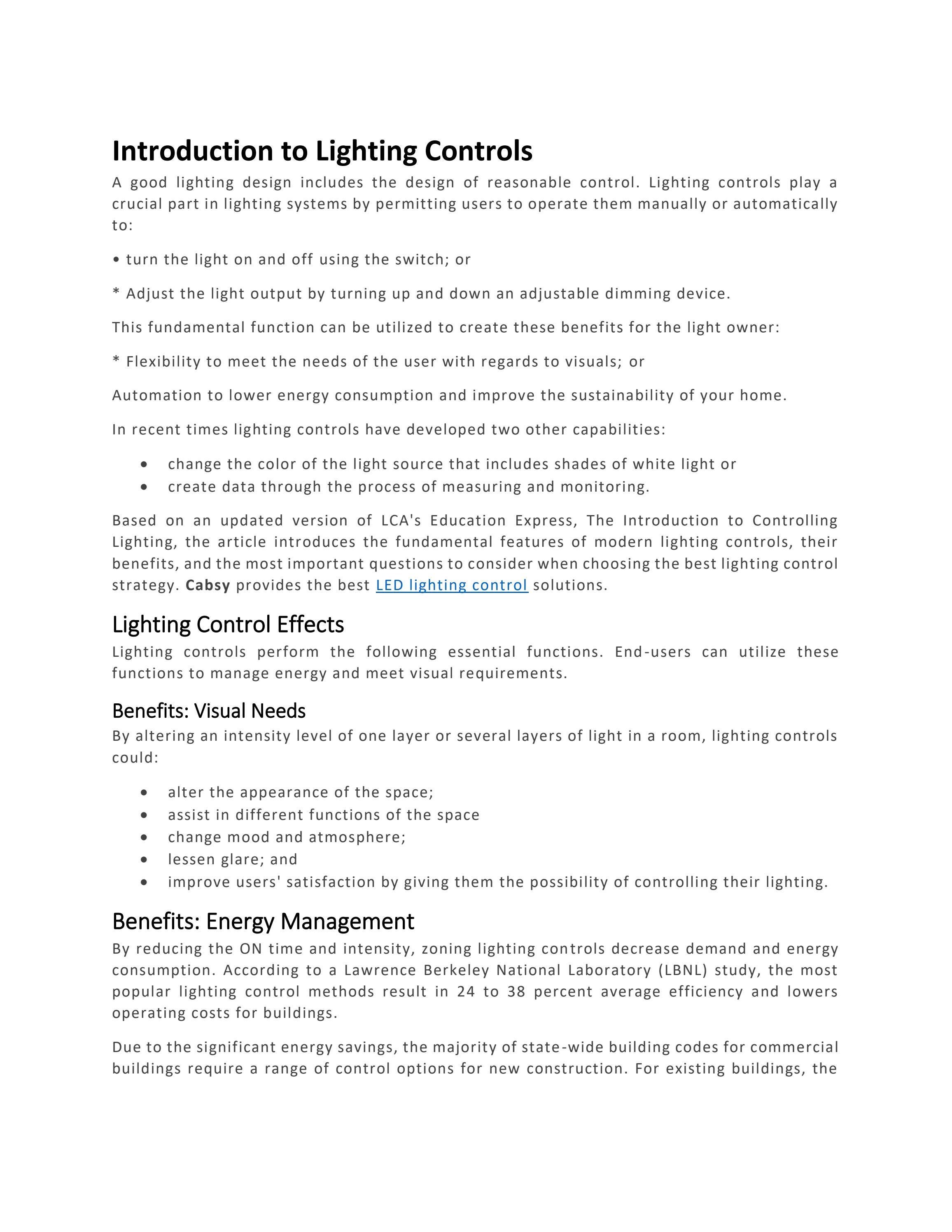 Introduction to Lighting Controls by jason rany - Issuu