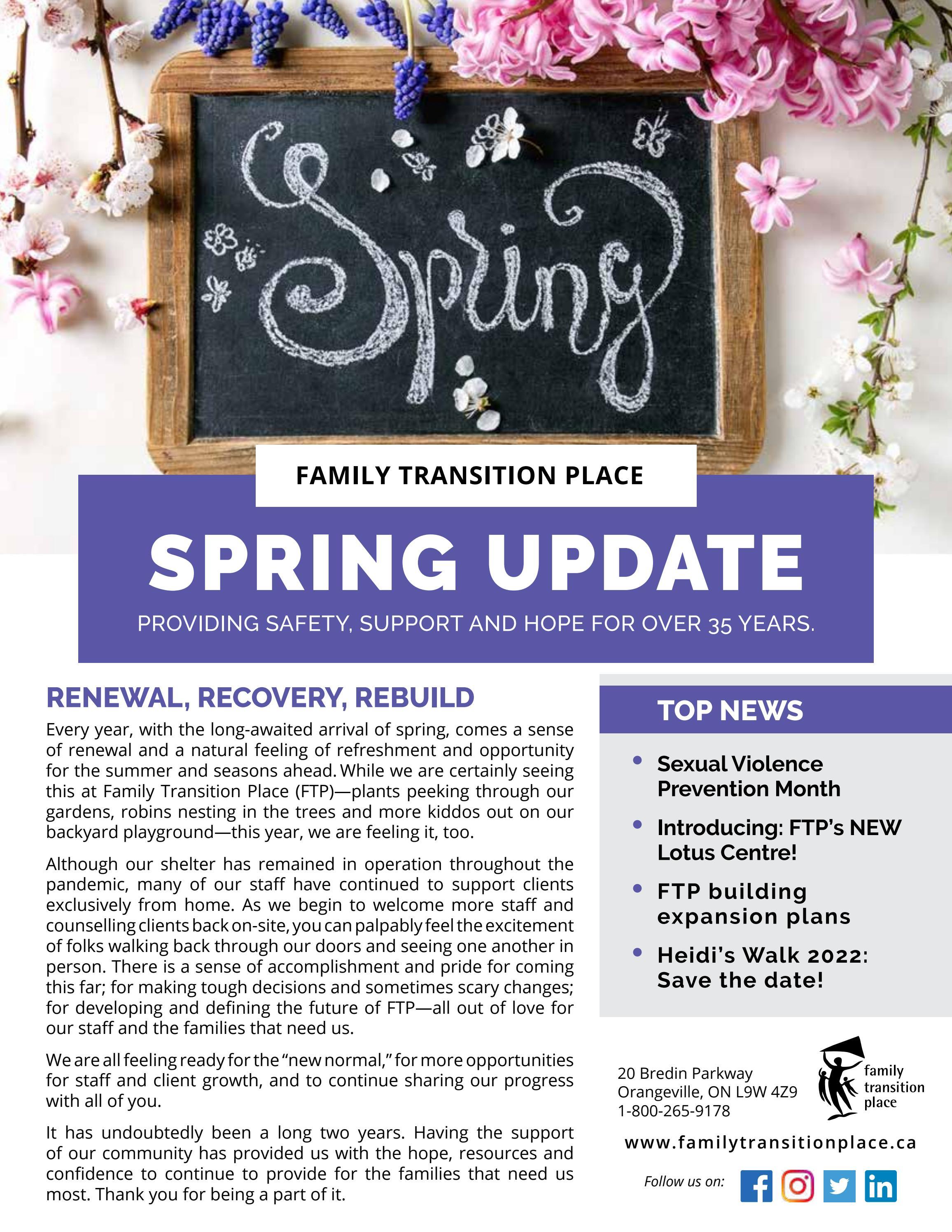 2022 Spring Update - Family Transition Place by Family Transition Place ...