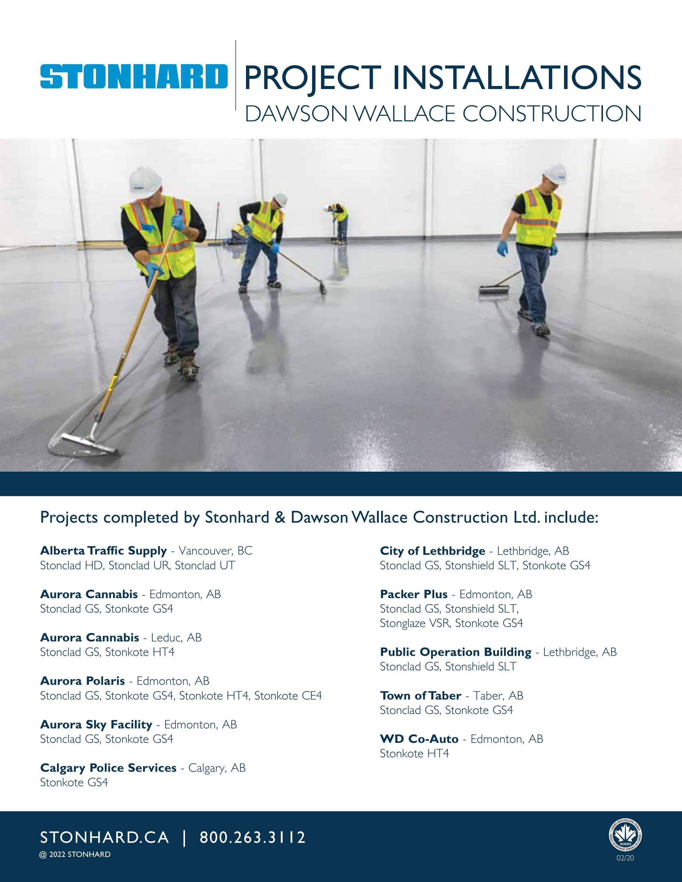 Stonhard & Dawson Wallace Construction Project Installations by ...