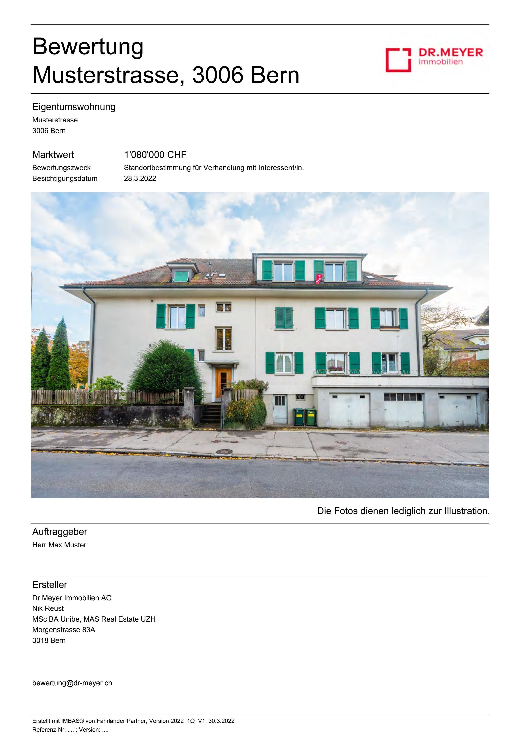 Muster hedonische Schätzung für EFH und STWE by Dr.Meyer Immobilien AG ...