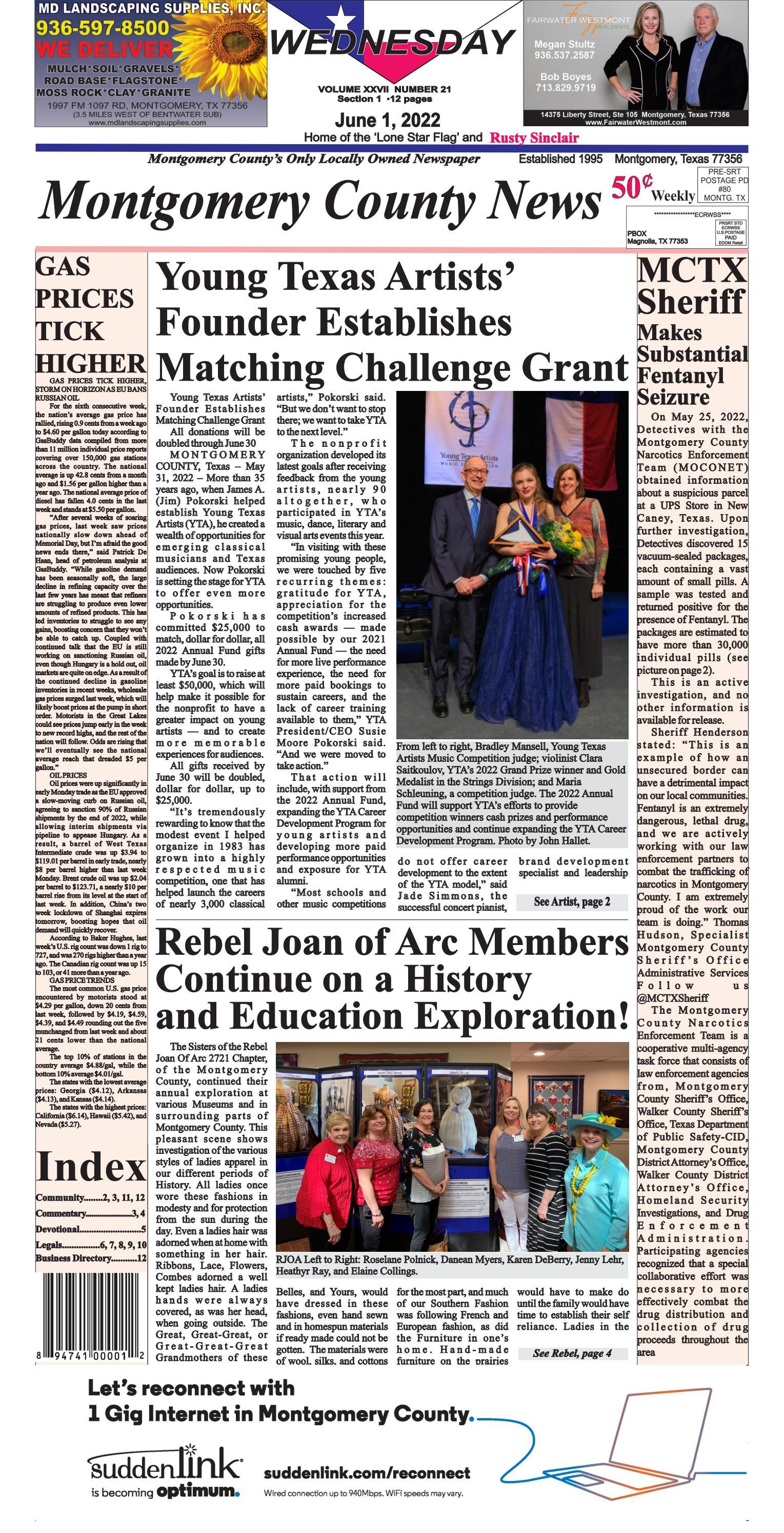 Montgomery County News, June 1, 2022 by Monte West - Issuu