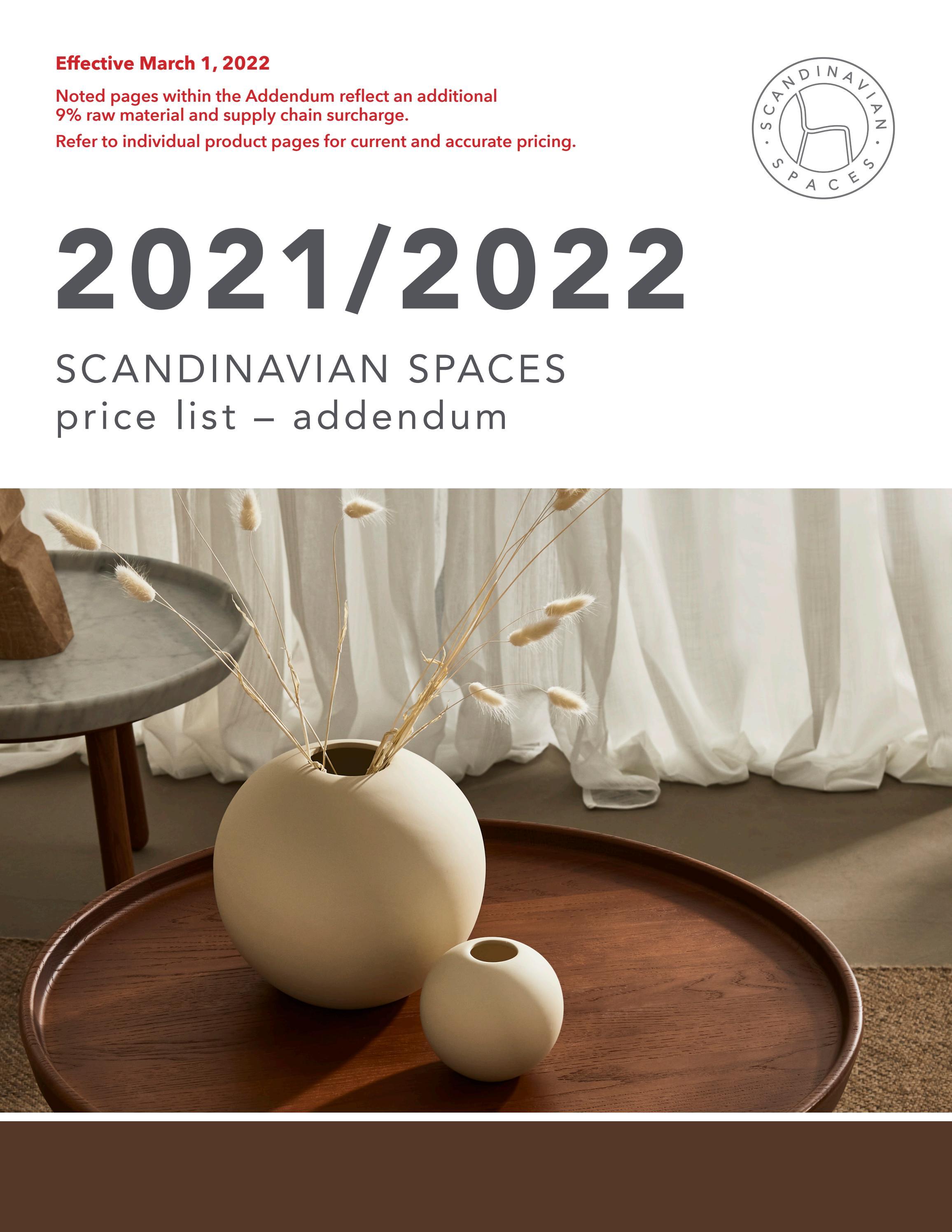 Addendum Price List USD Scandinavian Spaces by Scandinavian Spaces - Issuu