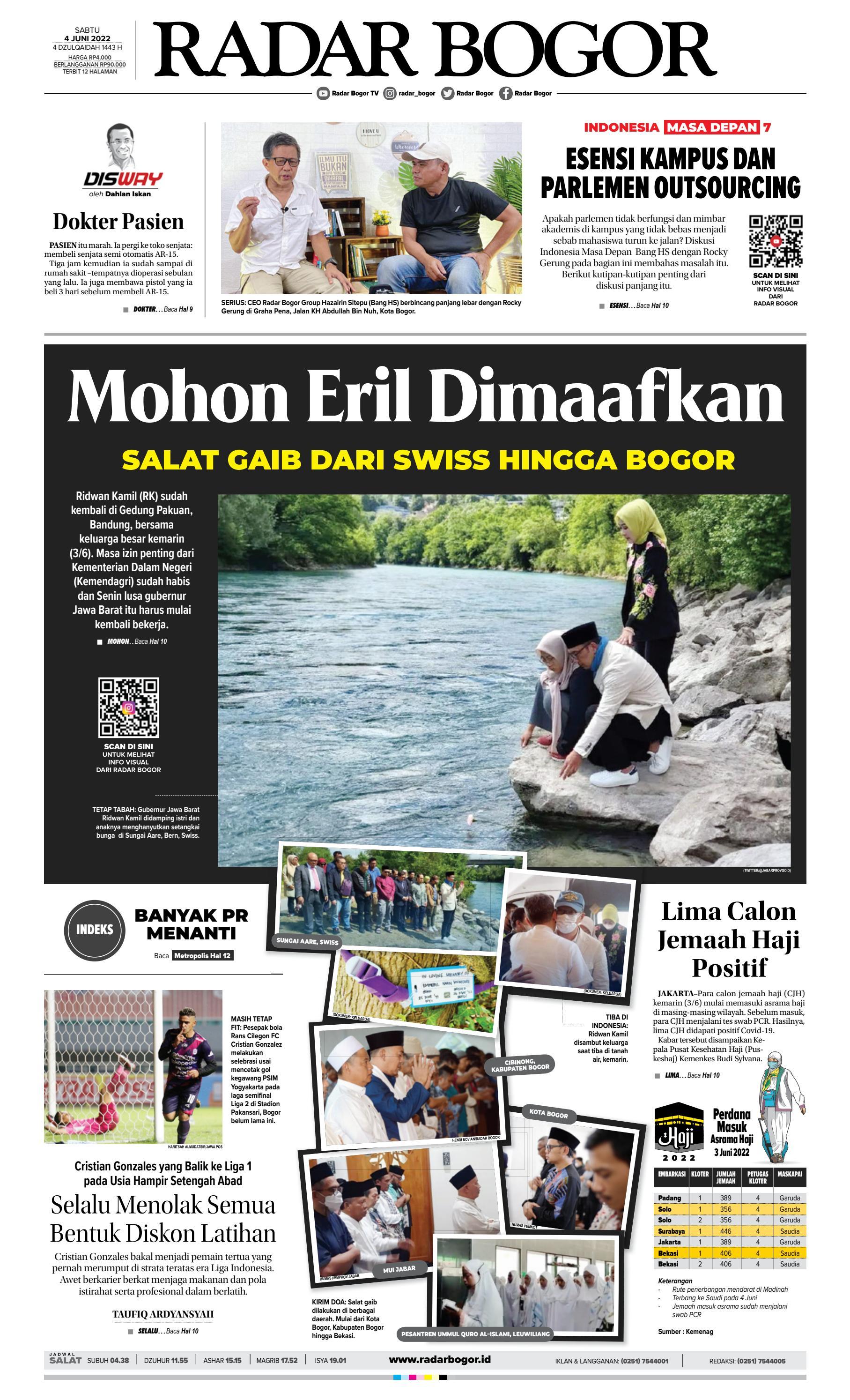 Epaper Edisi 4 Juni 2022 | RADAR BOGOR DIGITAL by Bogor - Issuu
