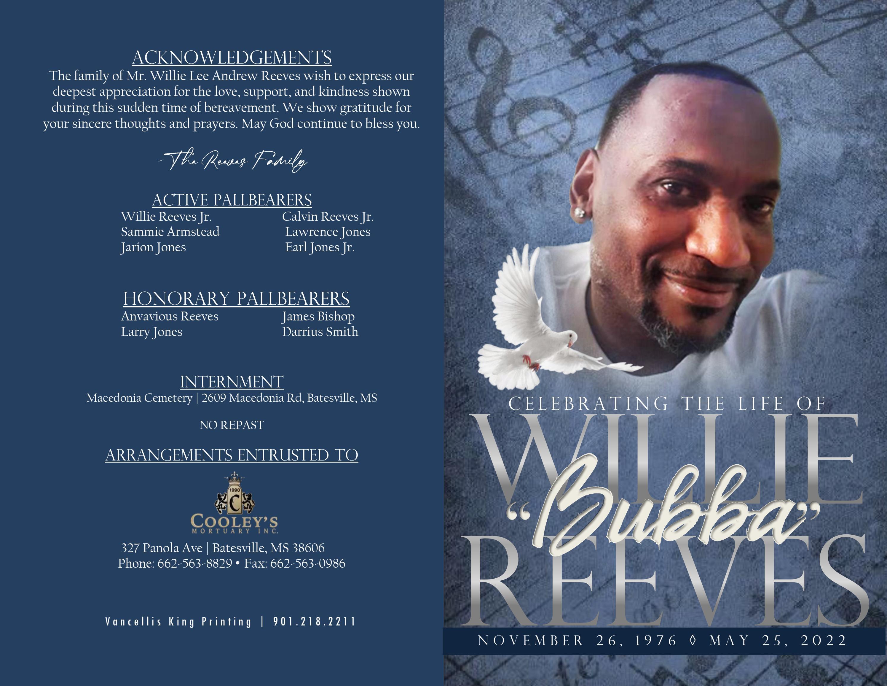 Willie Reeves by Vancellis King Printing - Issuu