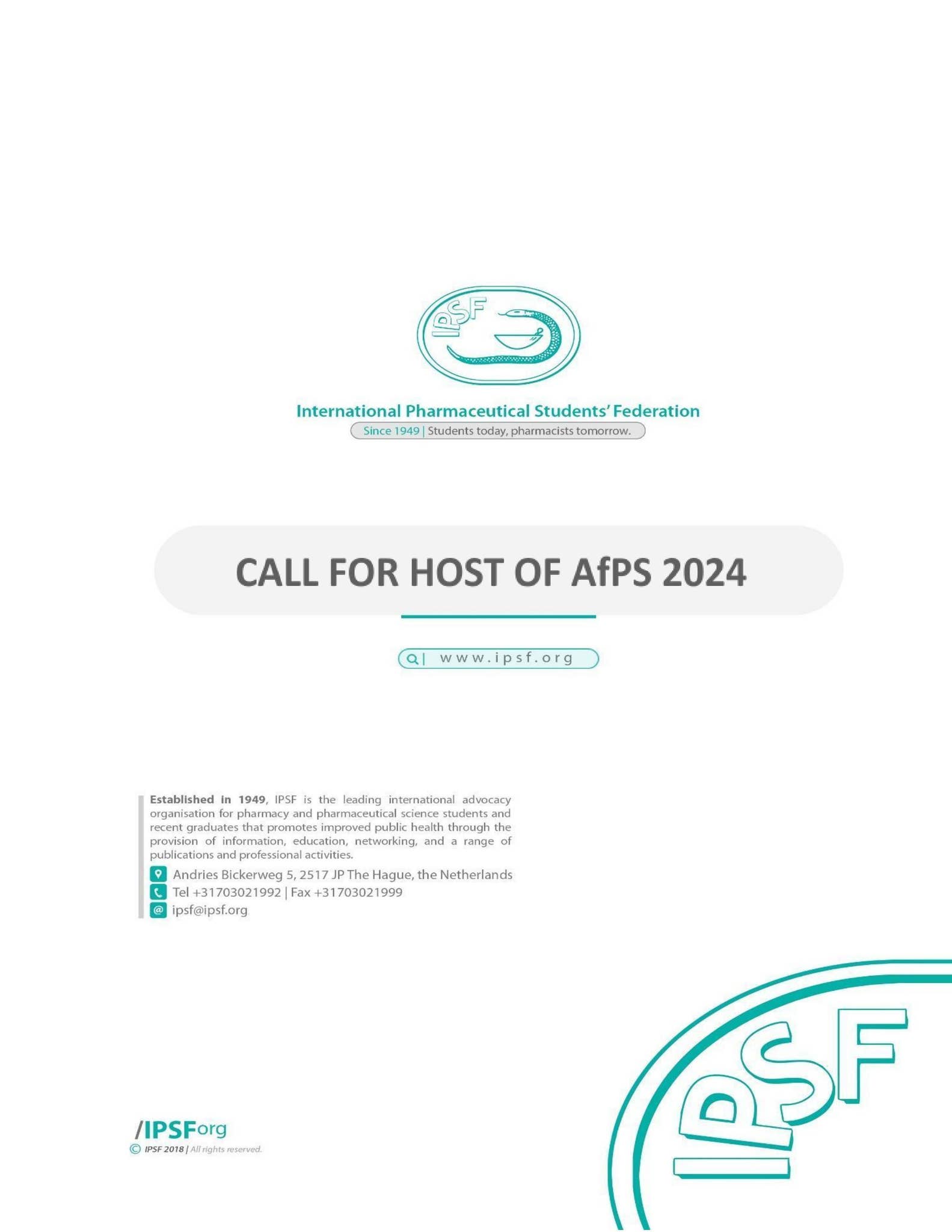 Call for Host of AfPS 2024 by IPSF AfRO - Issuu