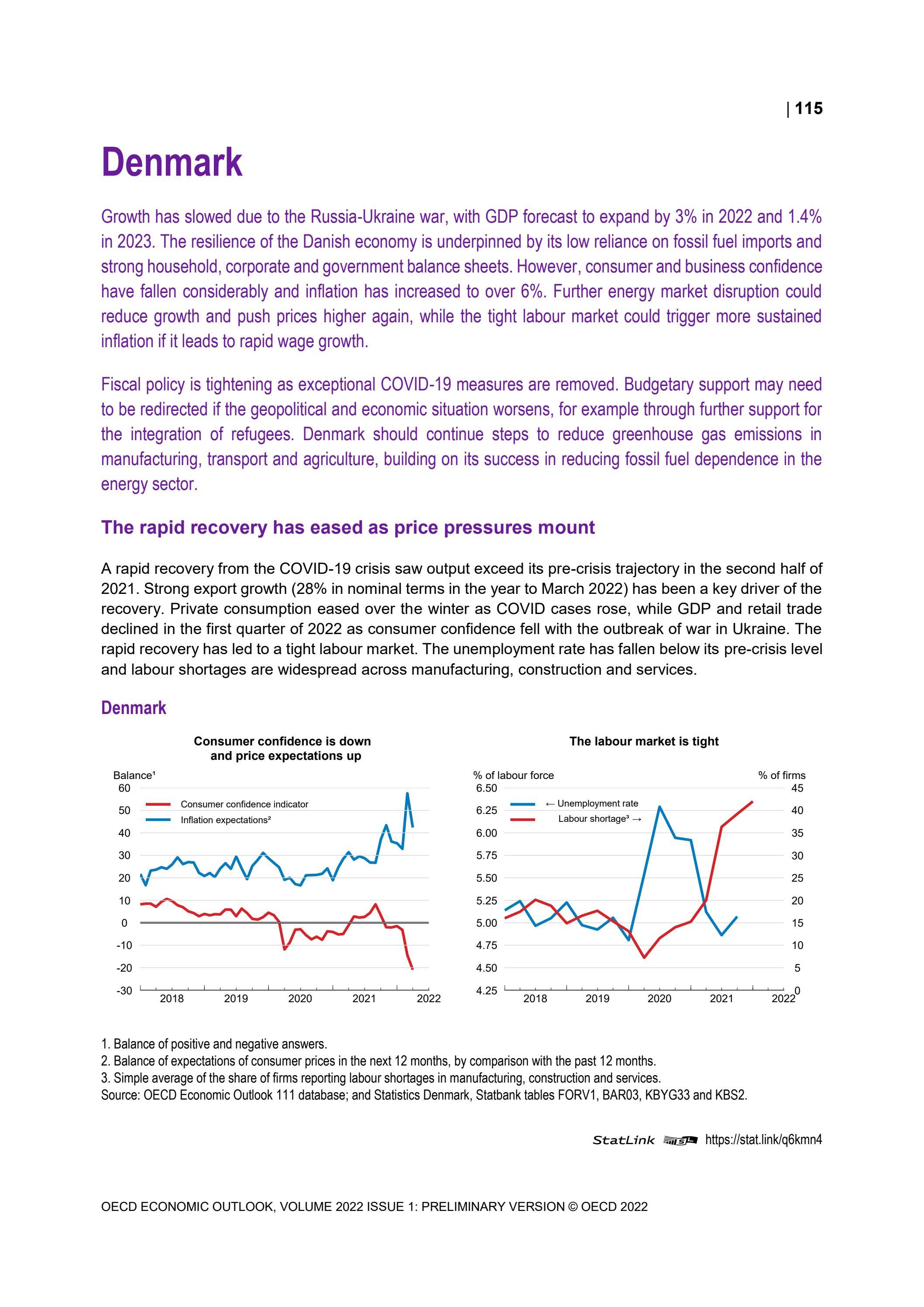 OECD Economic Outlook – June 2022: Denmark by OECD - Issuu