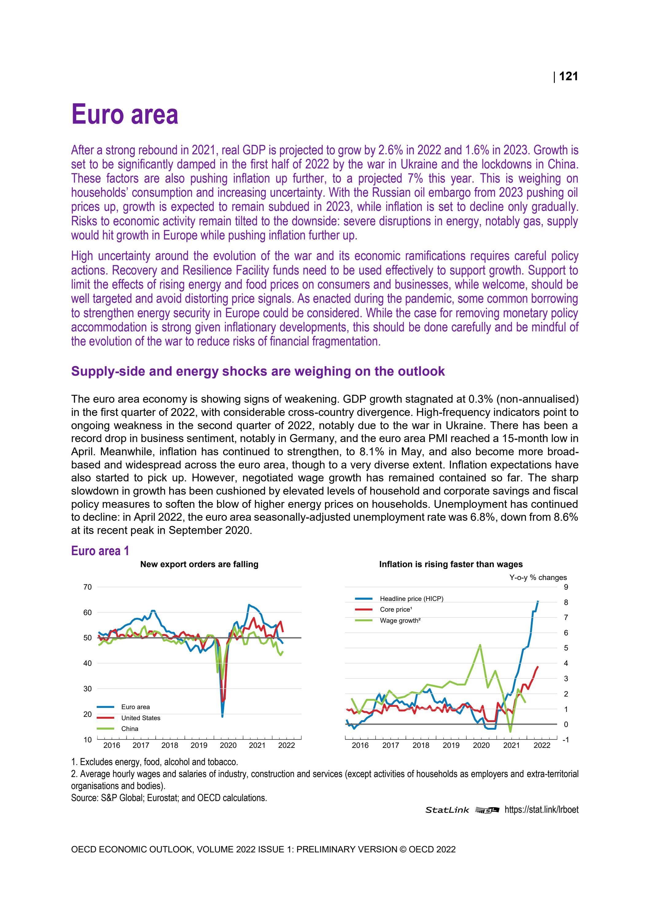 OECD Economic Outlook – June 2022: Euro area by OECD - Issuu