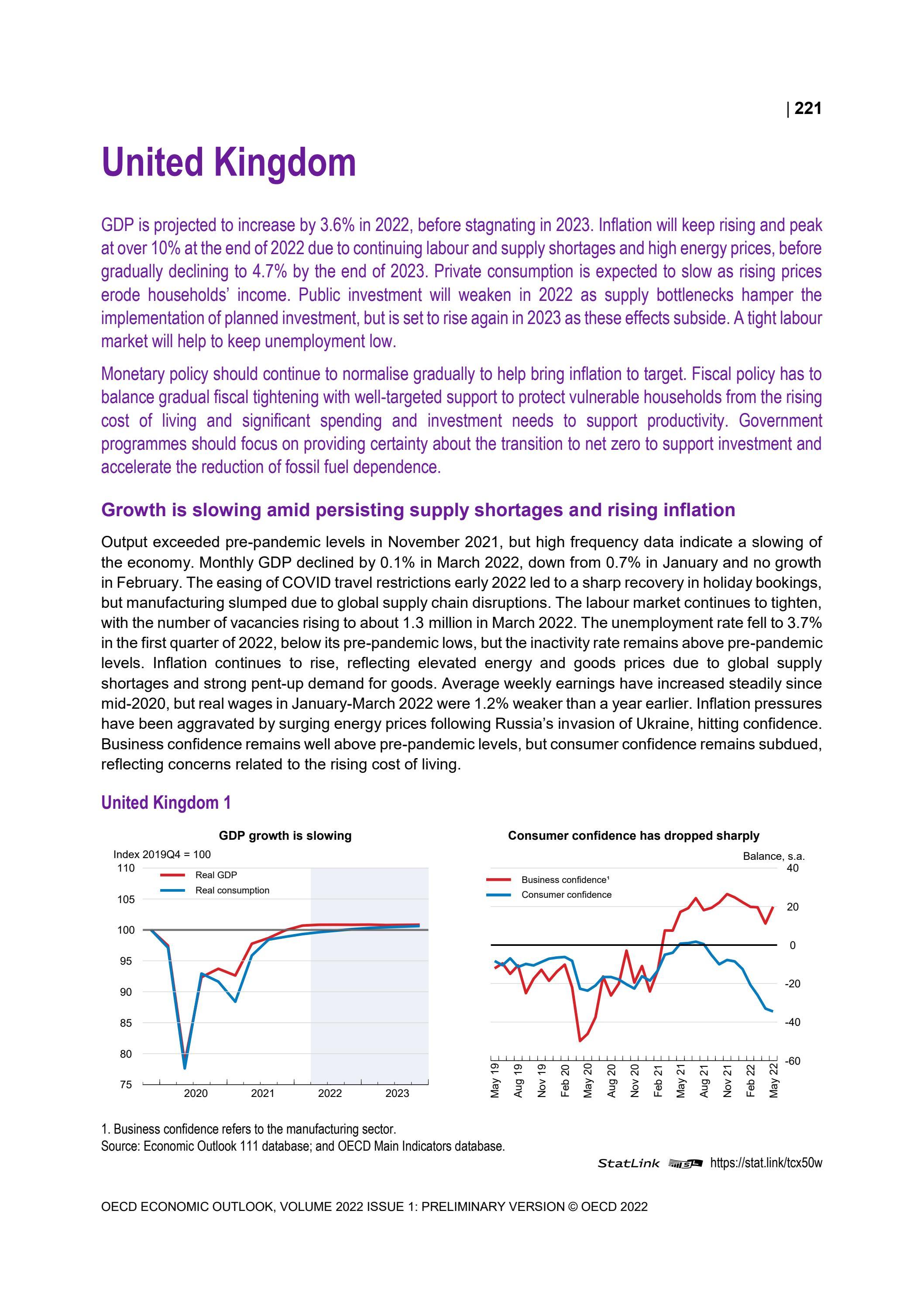 OECD Economic Outlook – June 2022: United Kingdom by OECD - Issuu
