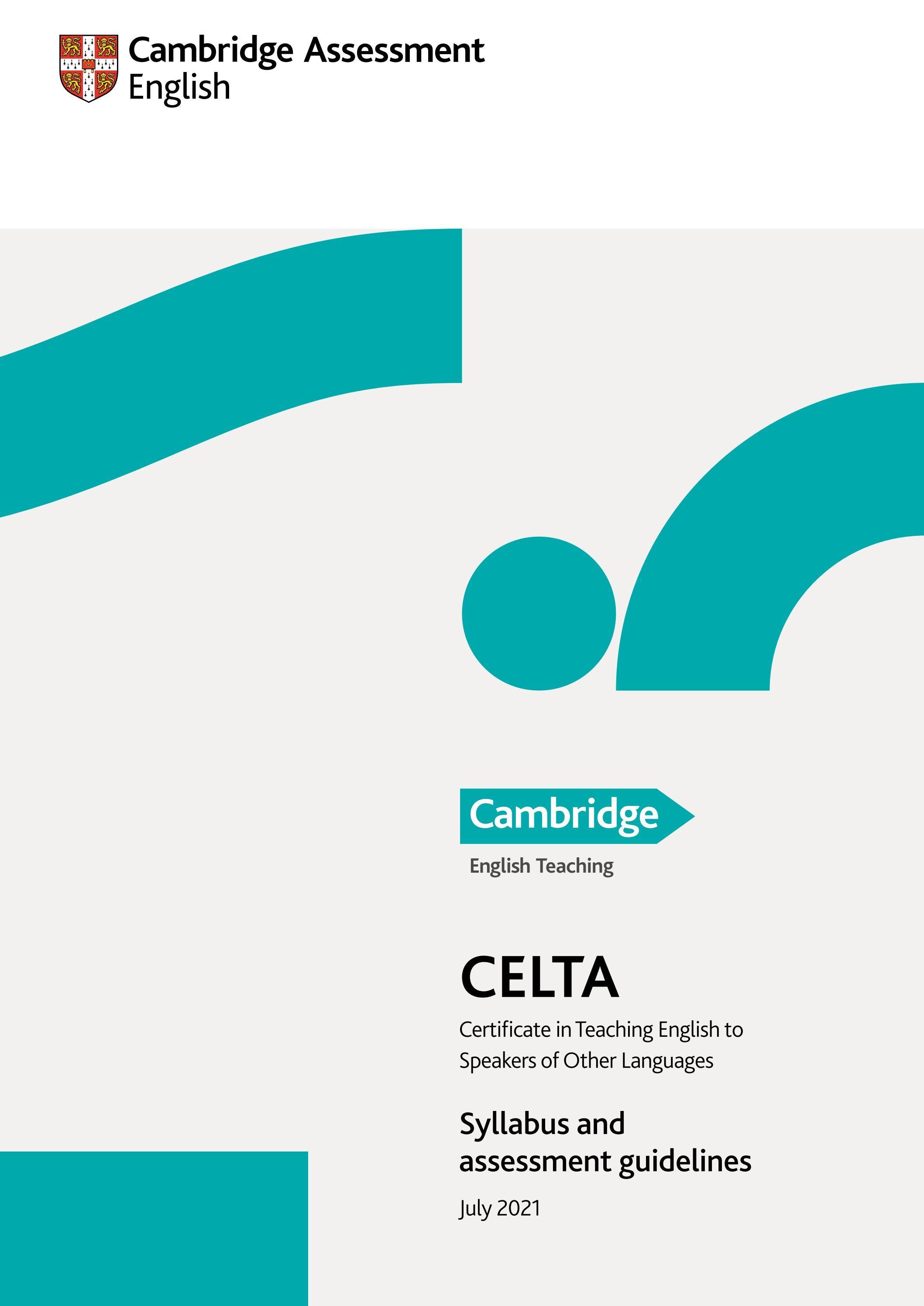 Cambridge CELTA Syllabus & Assessment Guidelines by CELT Athens - Issuu
