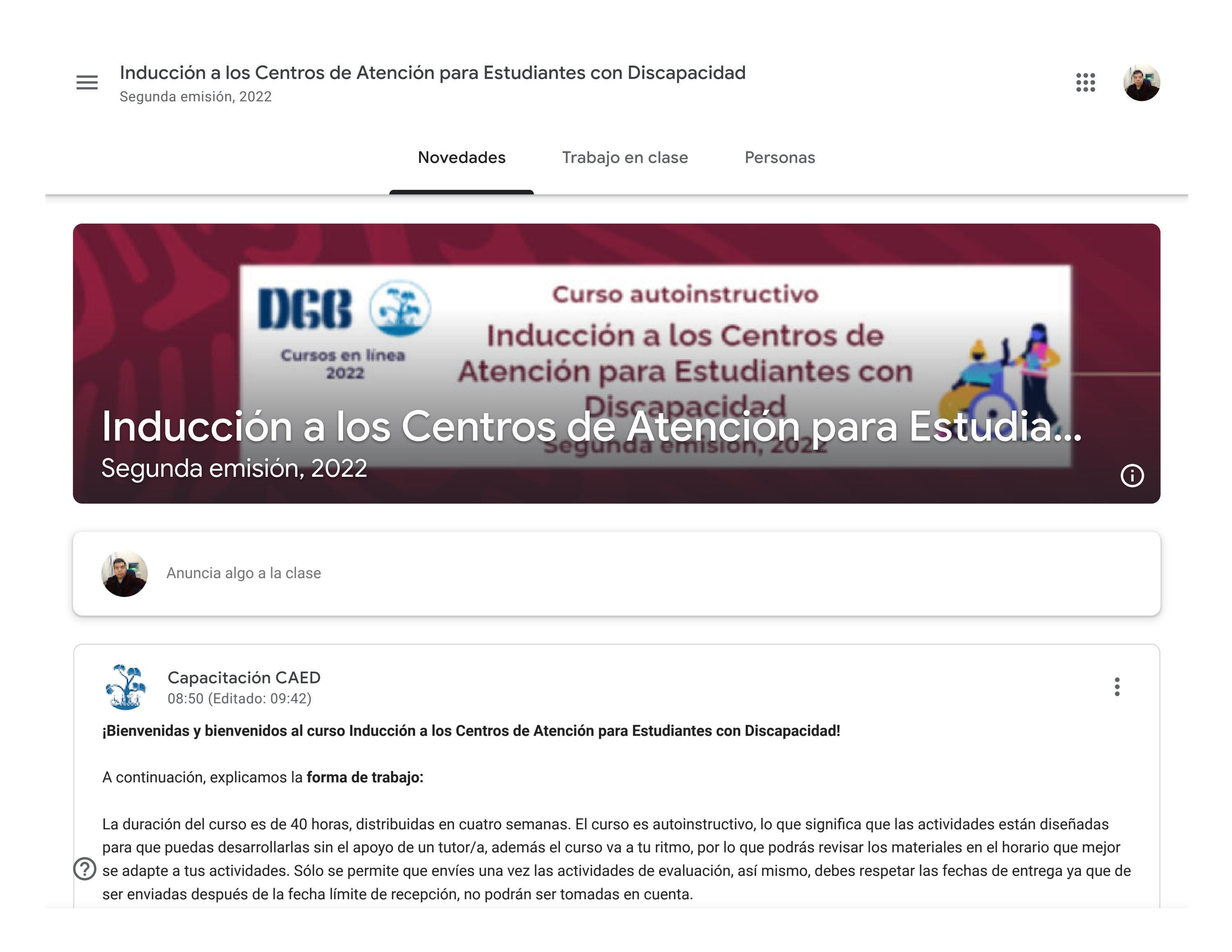 Primera parte del curso autoinstructivo de Inducción a los CAED en el ...
