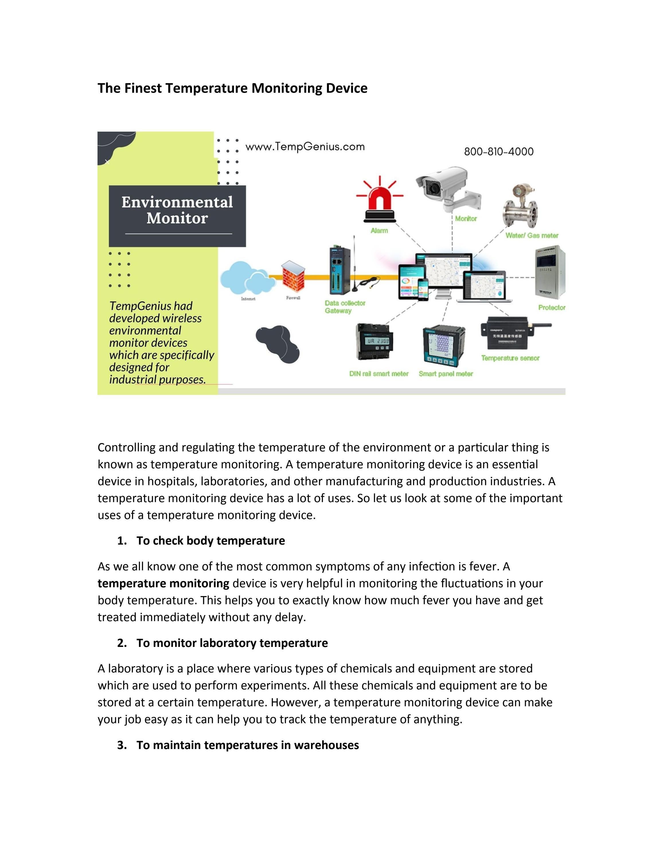 The Finest Temperature Monitoring Device by tempgenius - Issuu