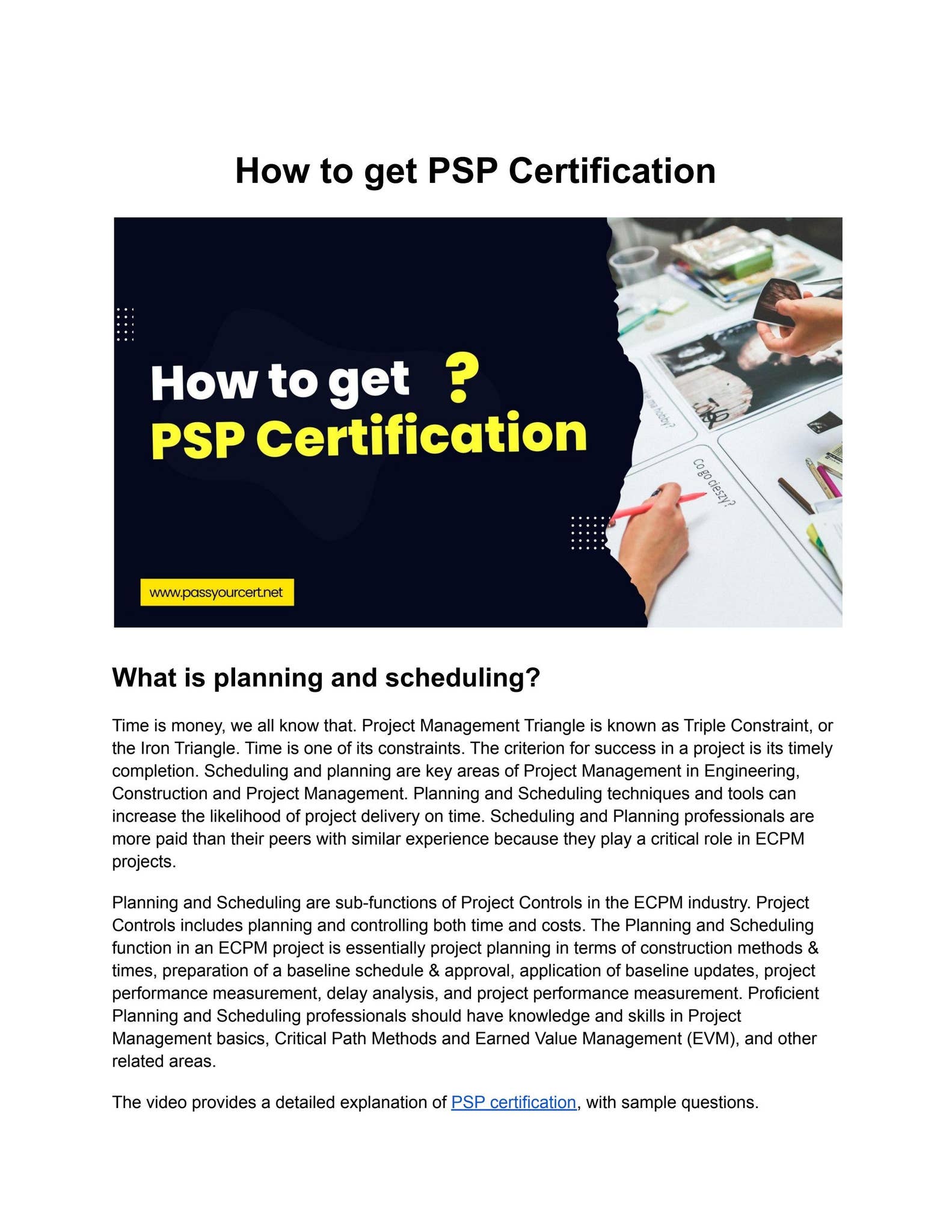 How to Get PSP Certification by Pass Yourcert - Issuu