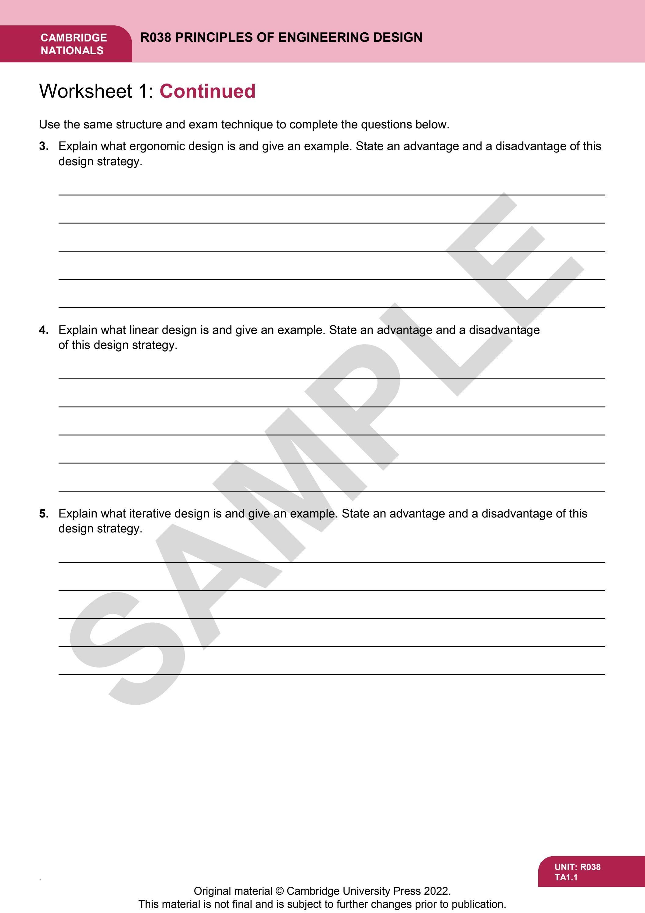 Cambridge Nationals Engineering Design - Teacher's Resource by ...