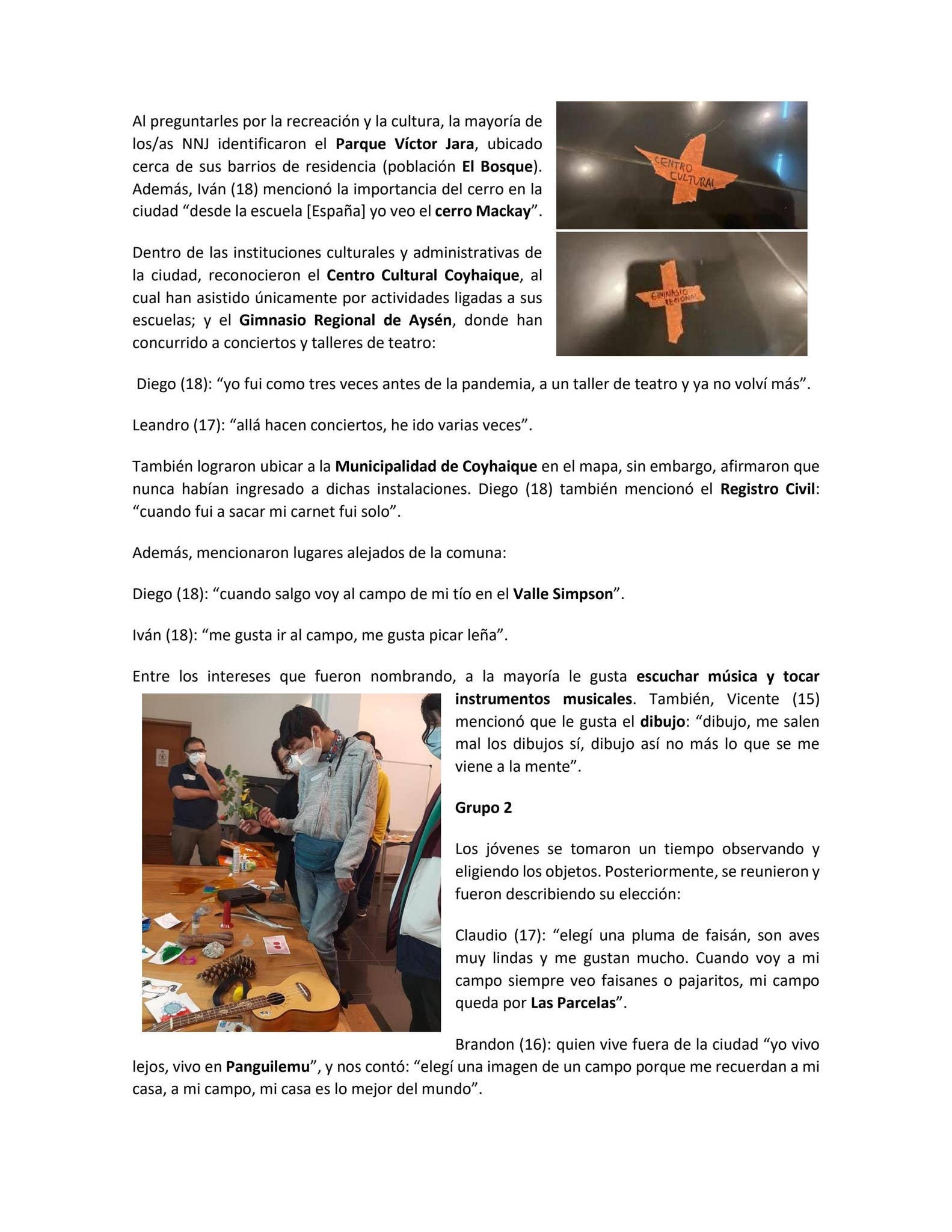 Informe primera Escucha Creativa 2022 - Coyhaique by Ministerio de las ...