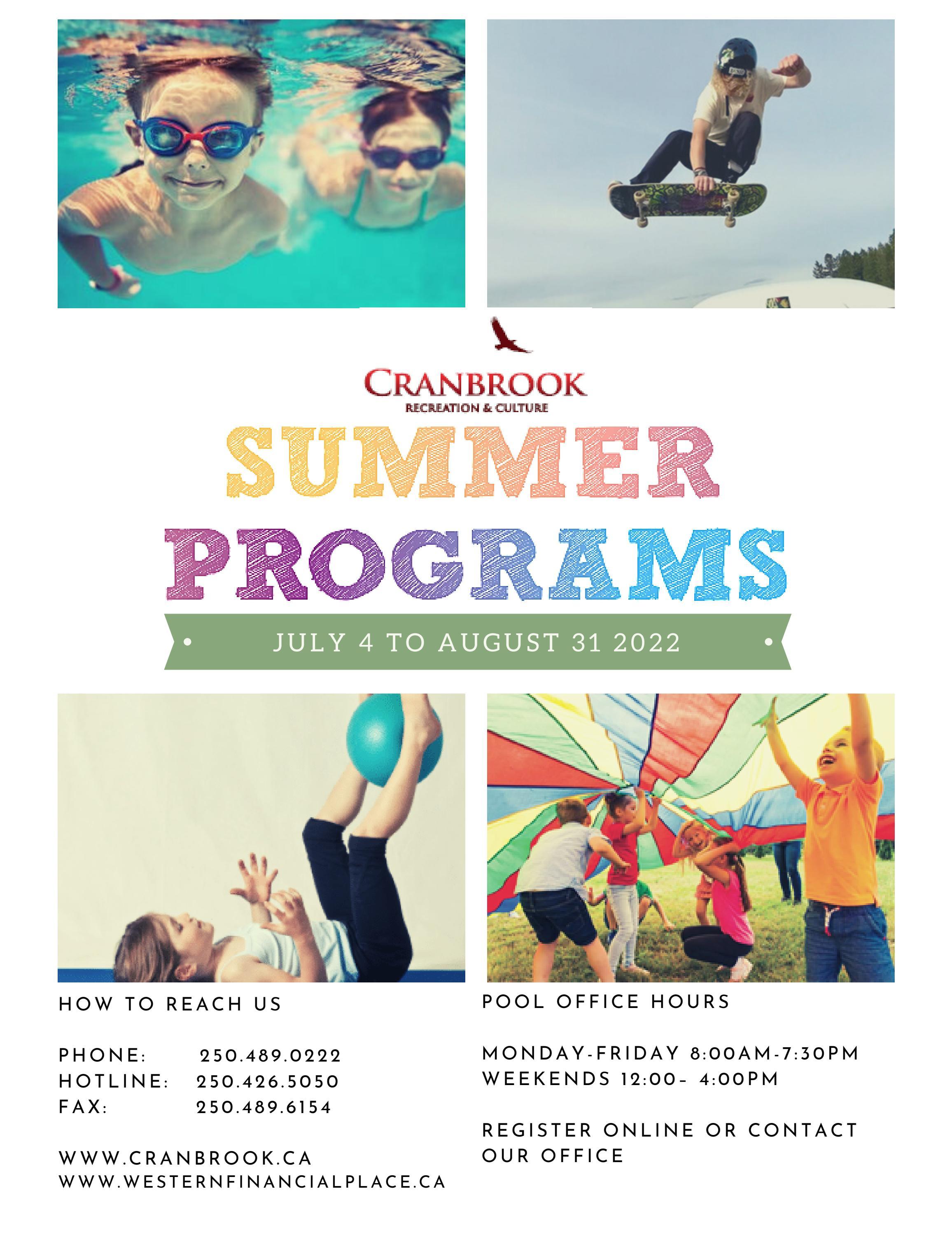 Summer Programs 2022 by City of Cranbrook - Issuu