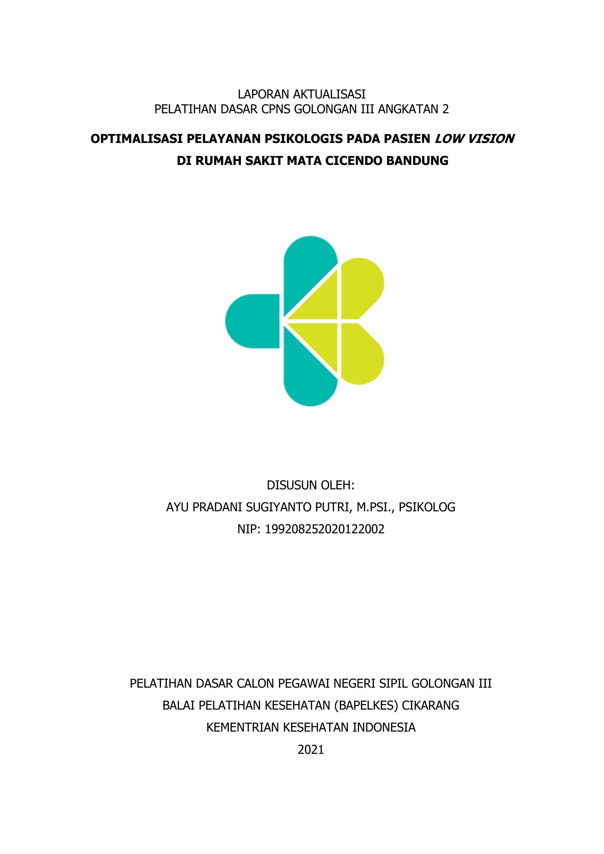 Optimalisasi Pelayanan Psikologis Pada Pasien Low Vision Di Rumah Sakit ...