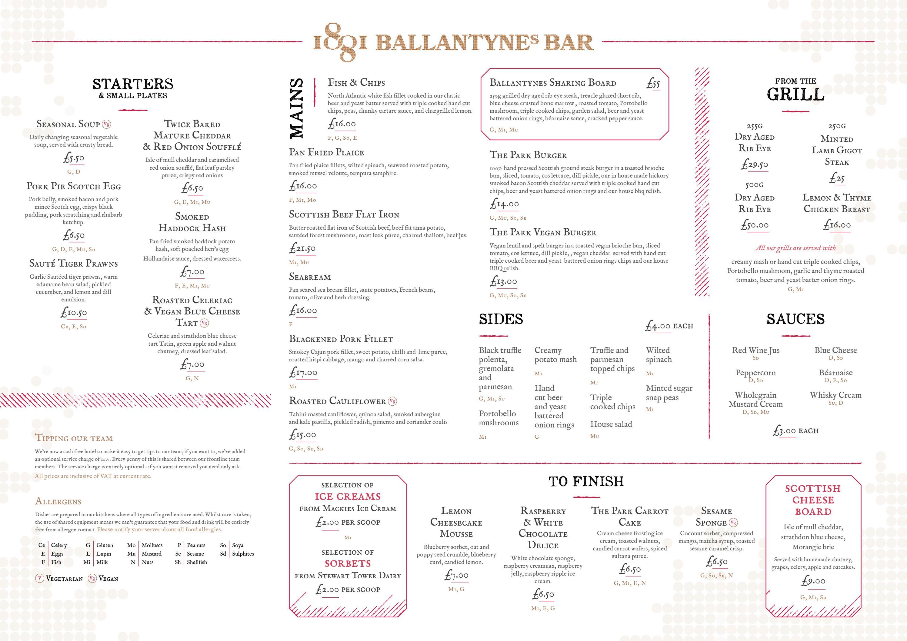 Park Bar Menu by Peebles Hydro - Issuu