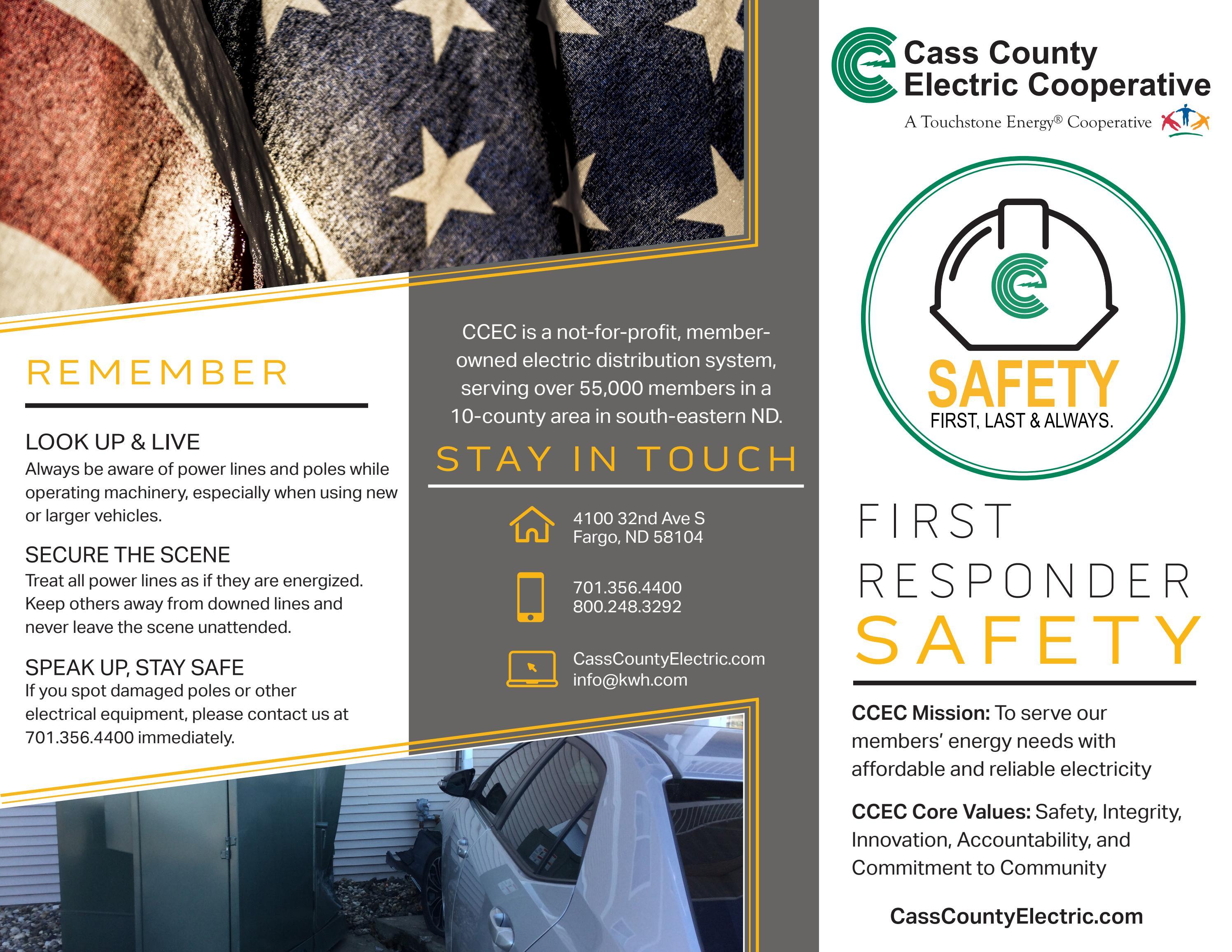 First Responder Safety Brochure by Cass County Electric Cooperative - Issuu