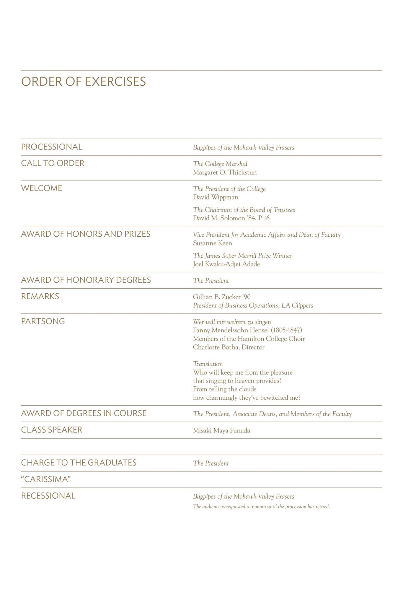 Class of 2022 Commencement Program by Hamilton College - Issuu
