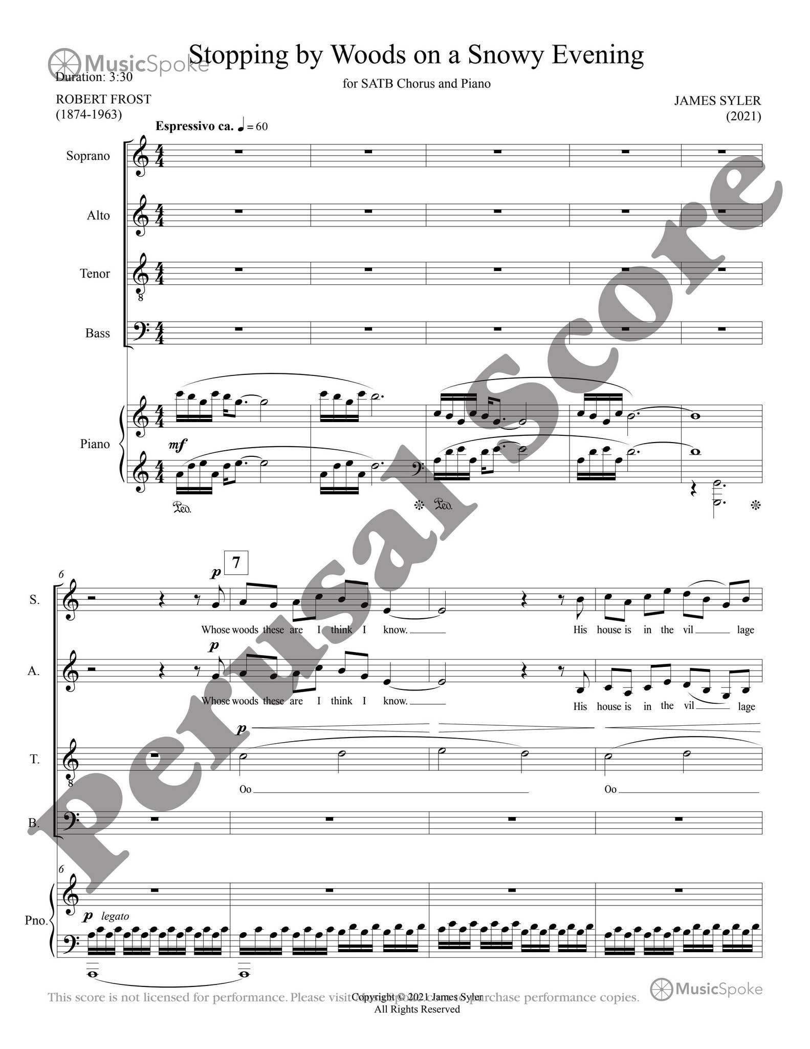 Stopping by Woods on a Snowy Evening | James Syler | MusicSpoke by ...