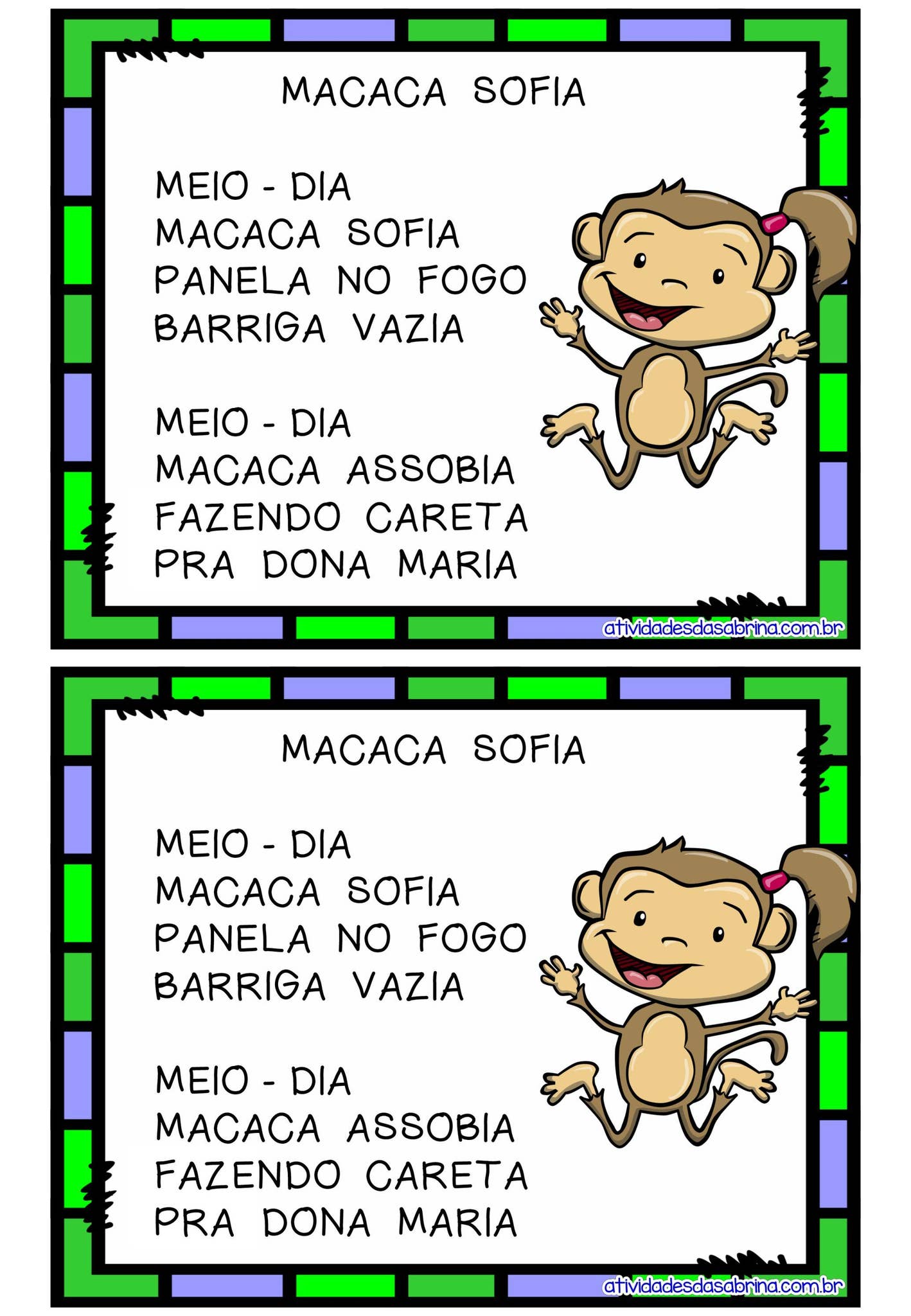 Parlenda Macaca Sofia by Atividades da Sabrina - Issuu