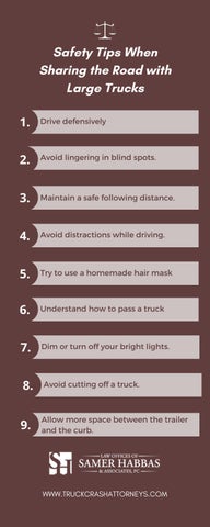 Safety Tips When Sharing the Road with Large Trucks by Truck Crash ...