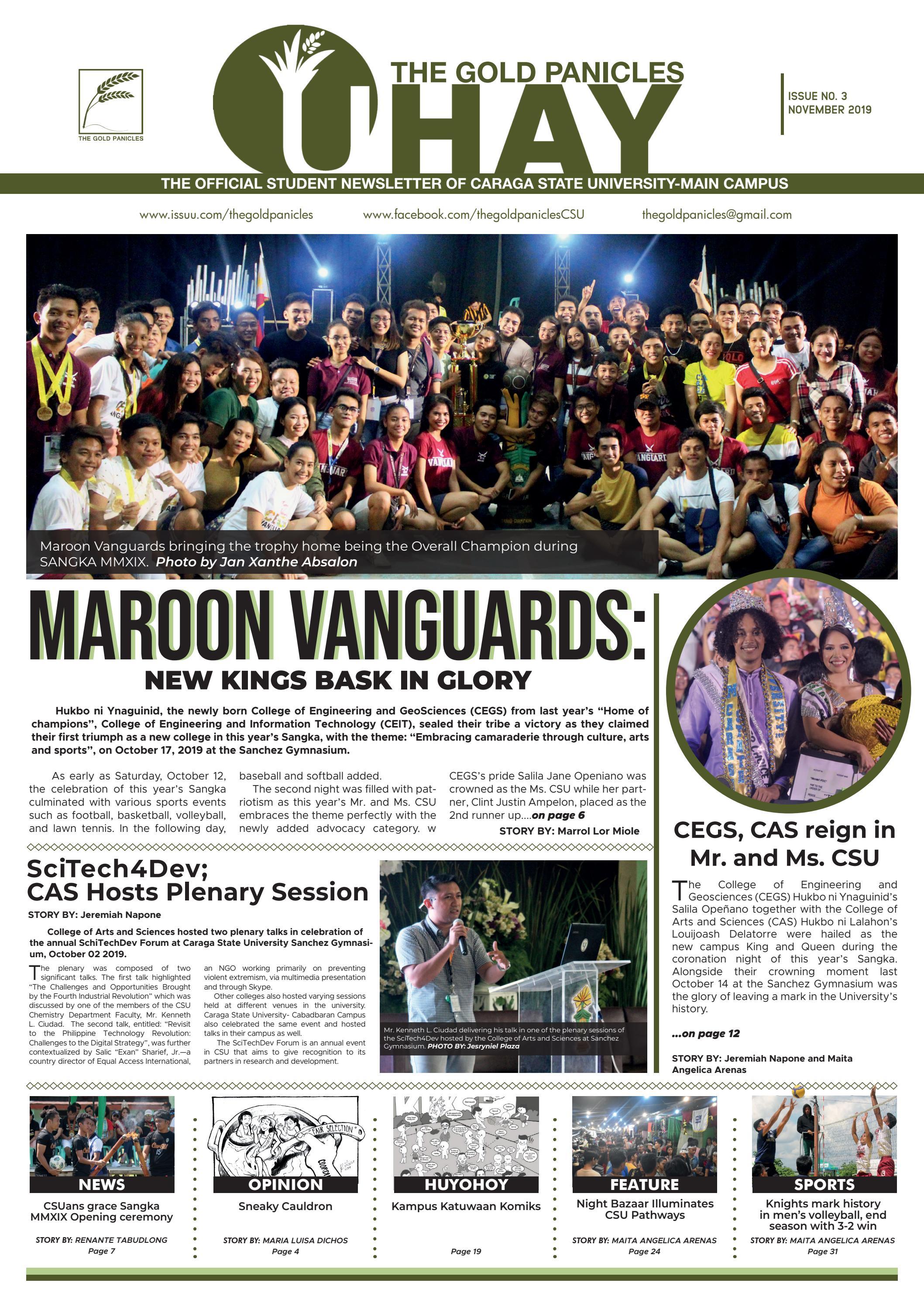 UHAY 2019 - NOVEMBER ISSUE by The Gold Panicles - Issuu