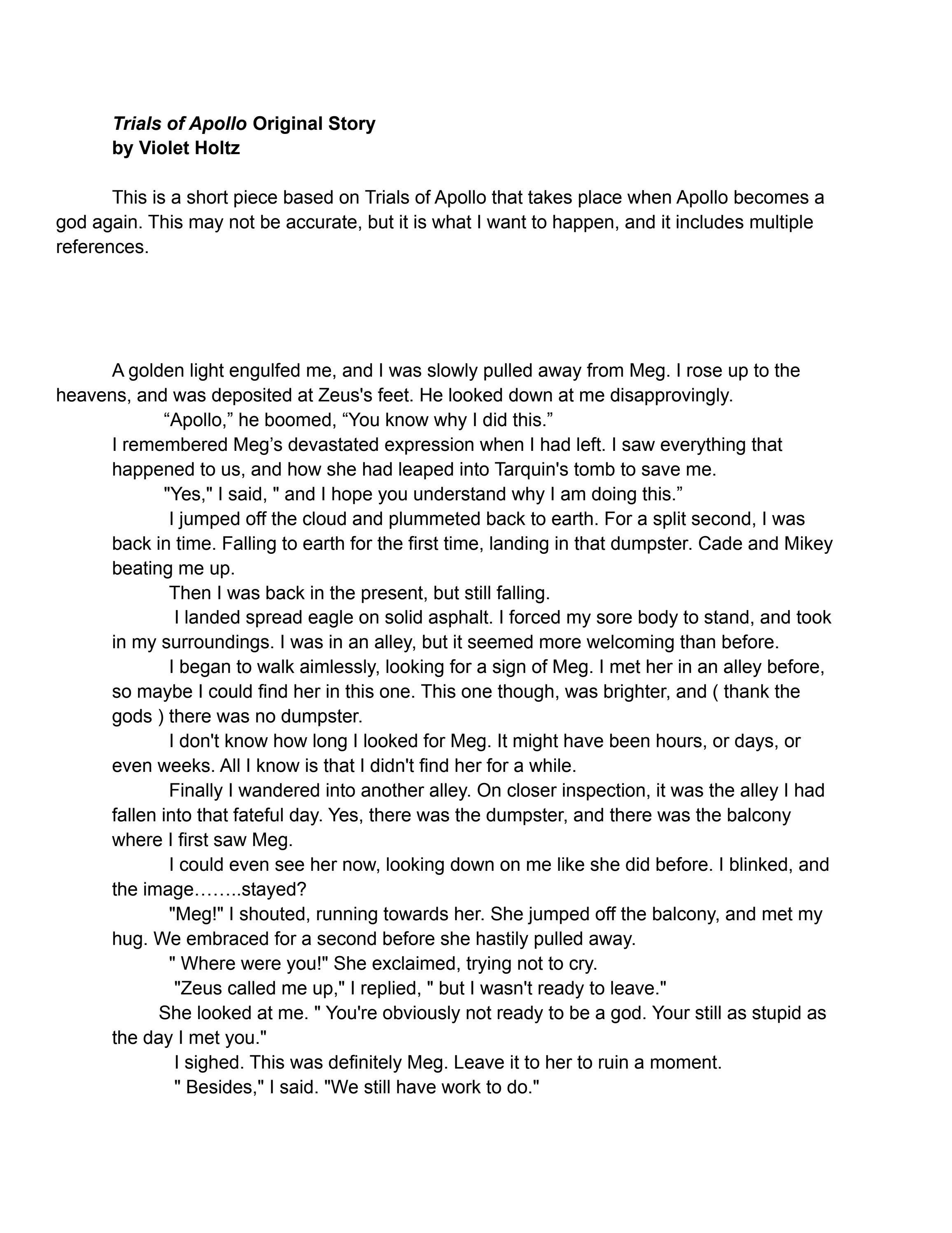 Original Story based on "Trials of Apollo" by plato-learning - Issuu