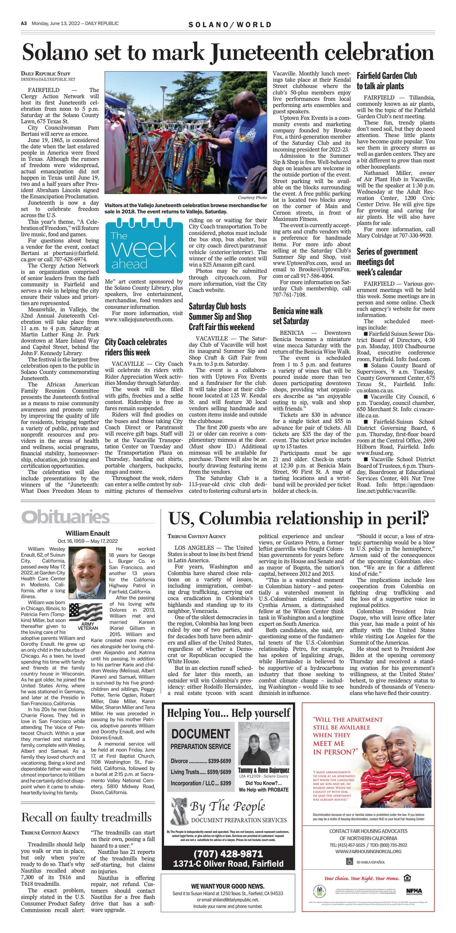 Daily Republic, Monday, June 13, 2022 by mcnaughtonmedia - Issuu