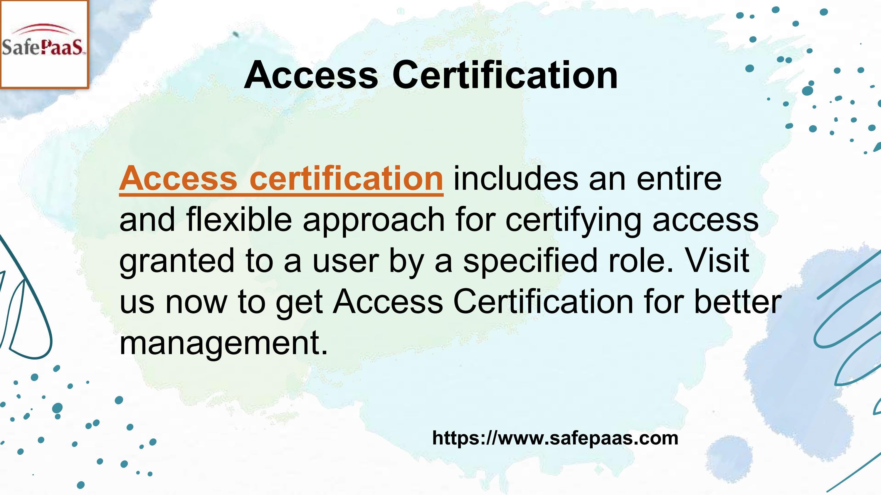 Access Certification by Safe PaaS - Issuu