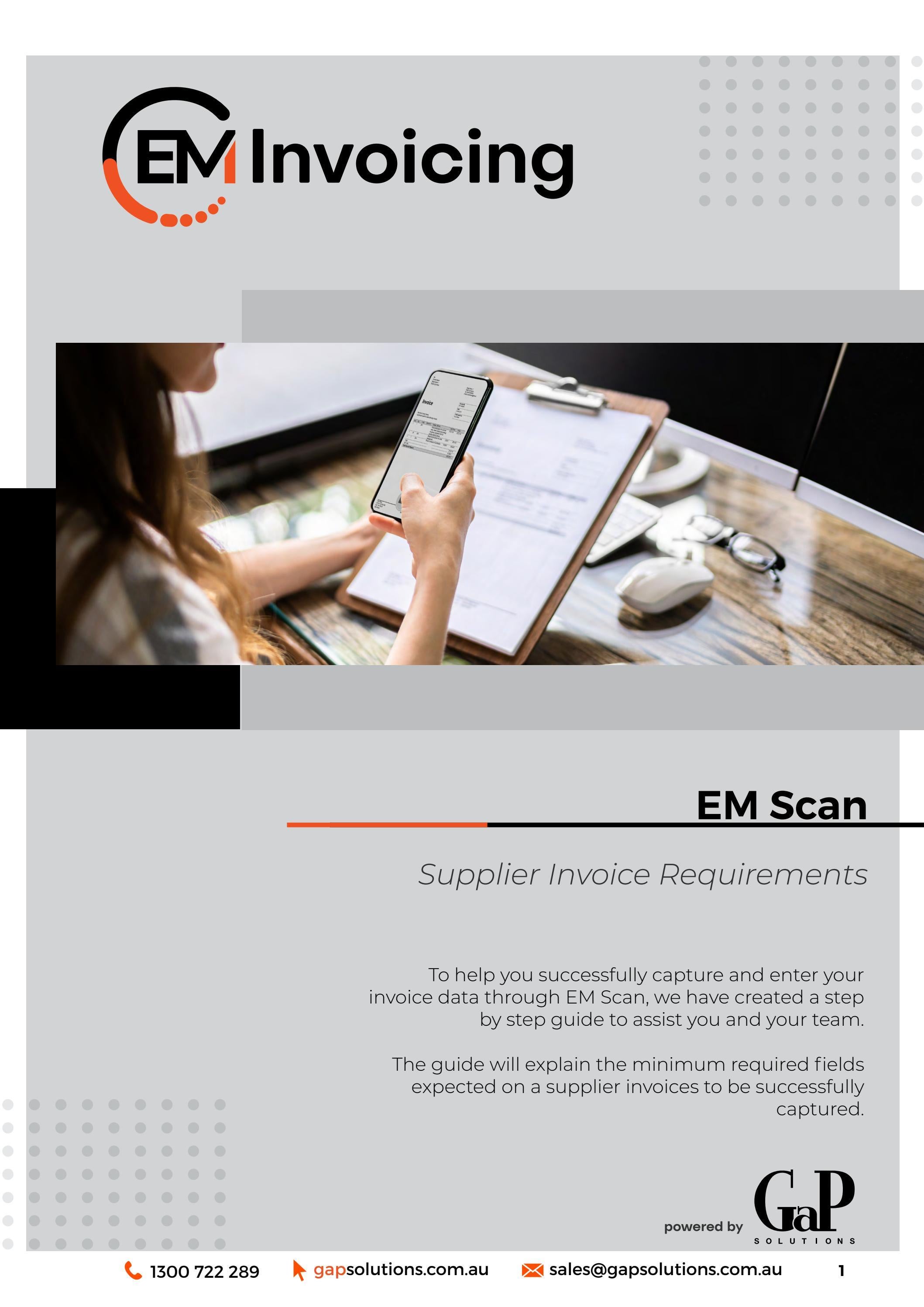EM Scan Supplier Invoice Requirements by GaP Solutions - Issuu