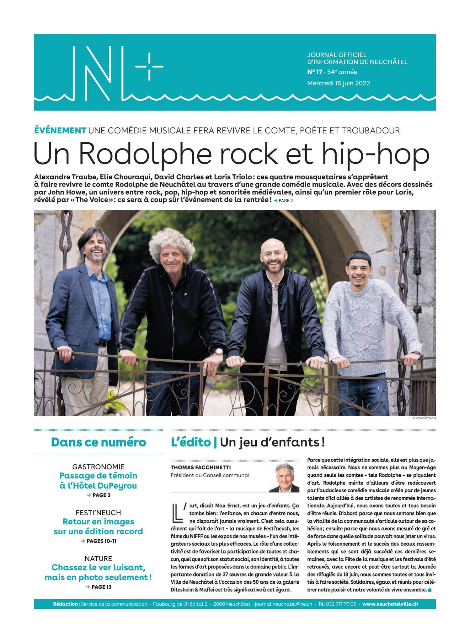 Un Rodolphe rock et hip-hop - N+ 15 juin 2022 by Ville de Neuchâtel - Issuu