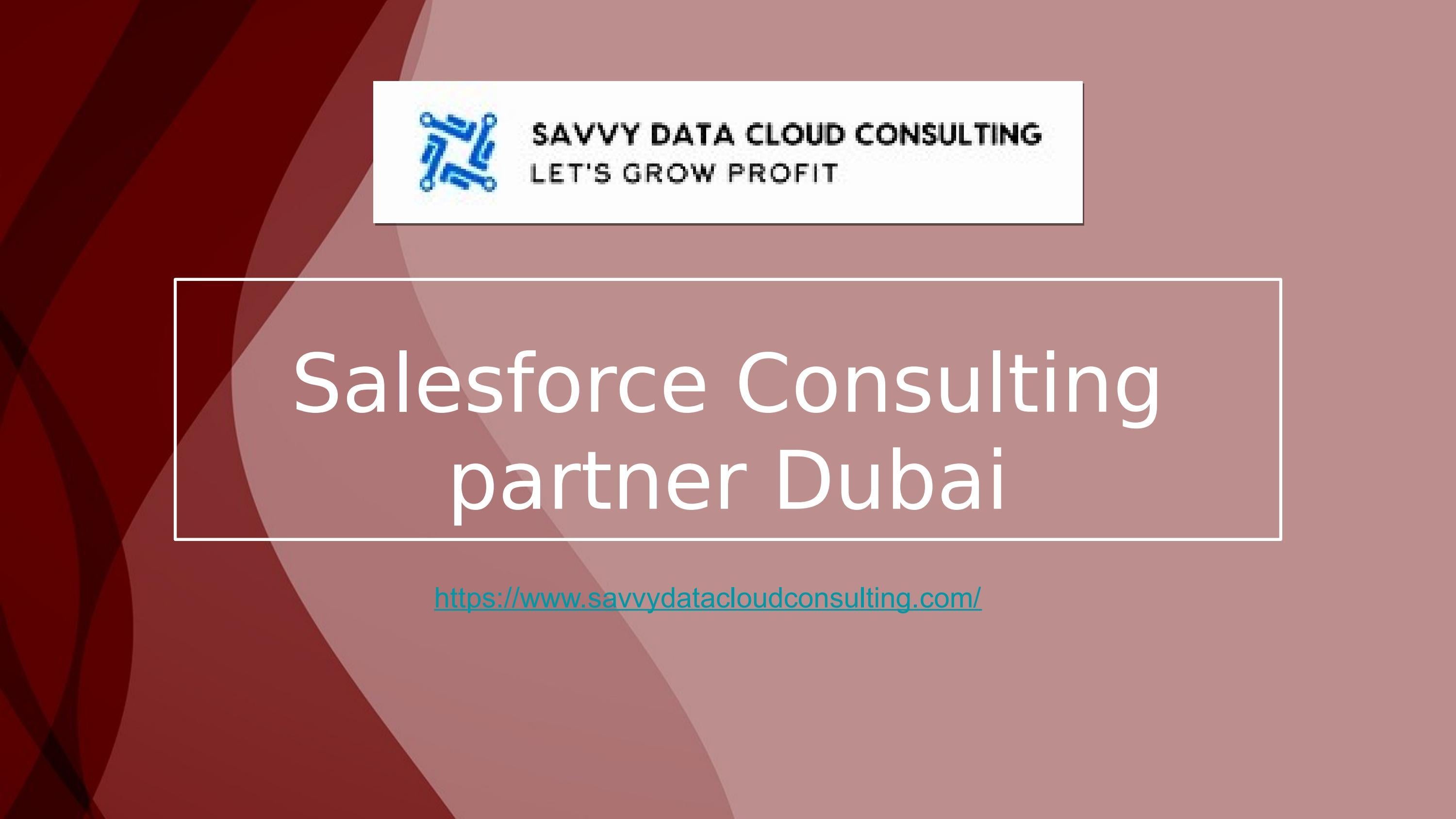 Salesforce Consulting partner Dubai by Savvy Data Cloud Consulting - Issuu