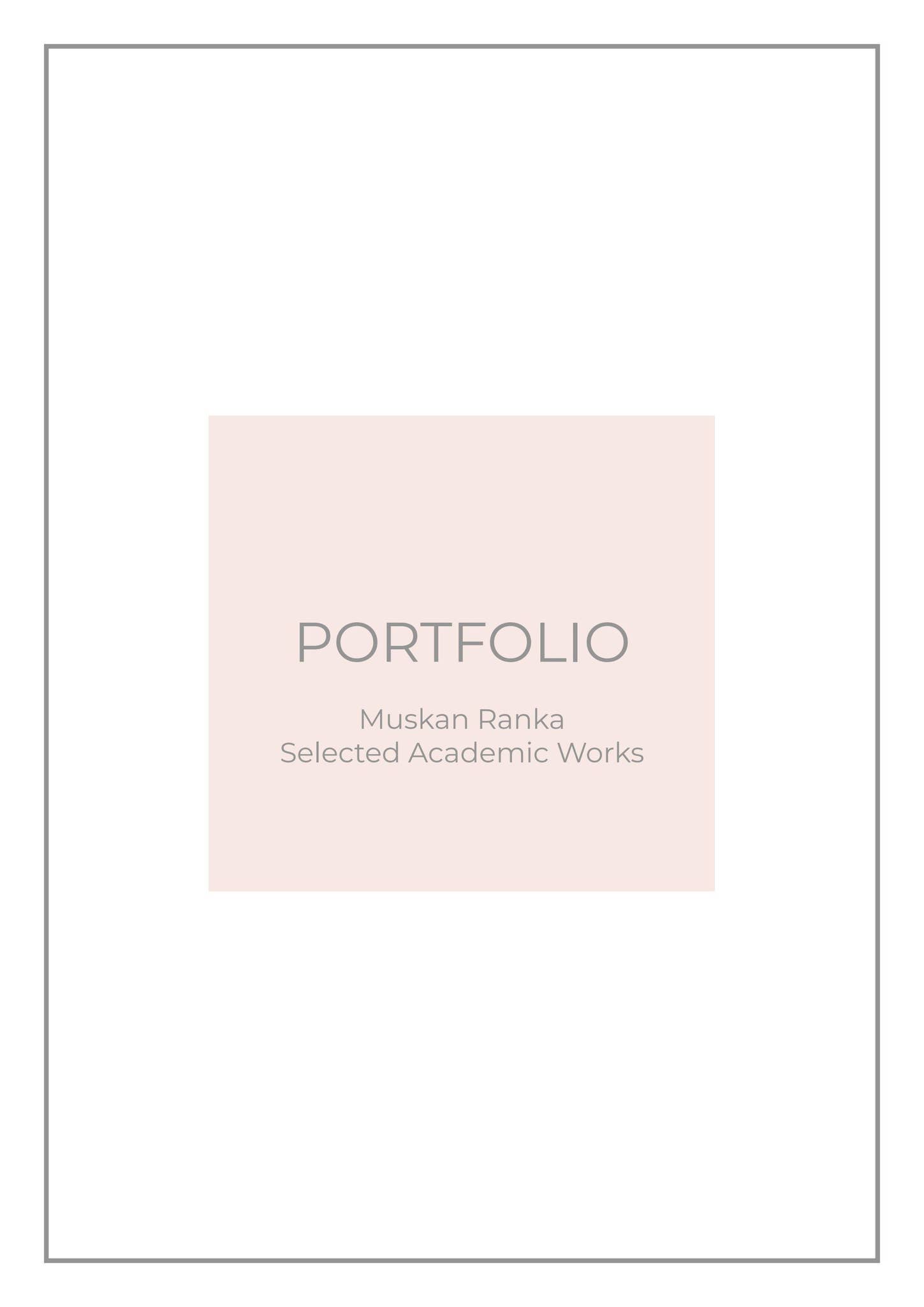Architecture Portfolio By Muskan Ranka Issuu