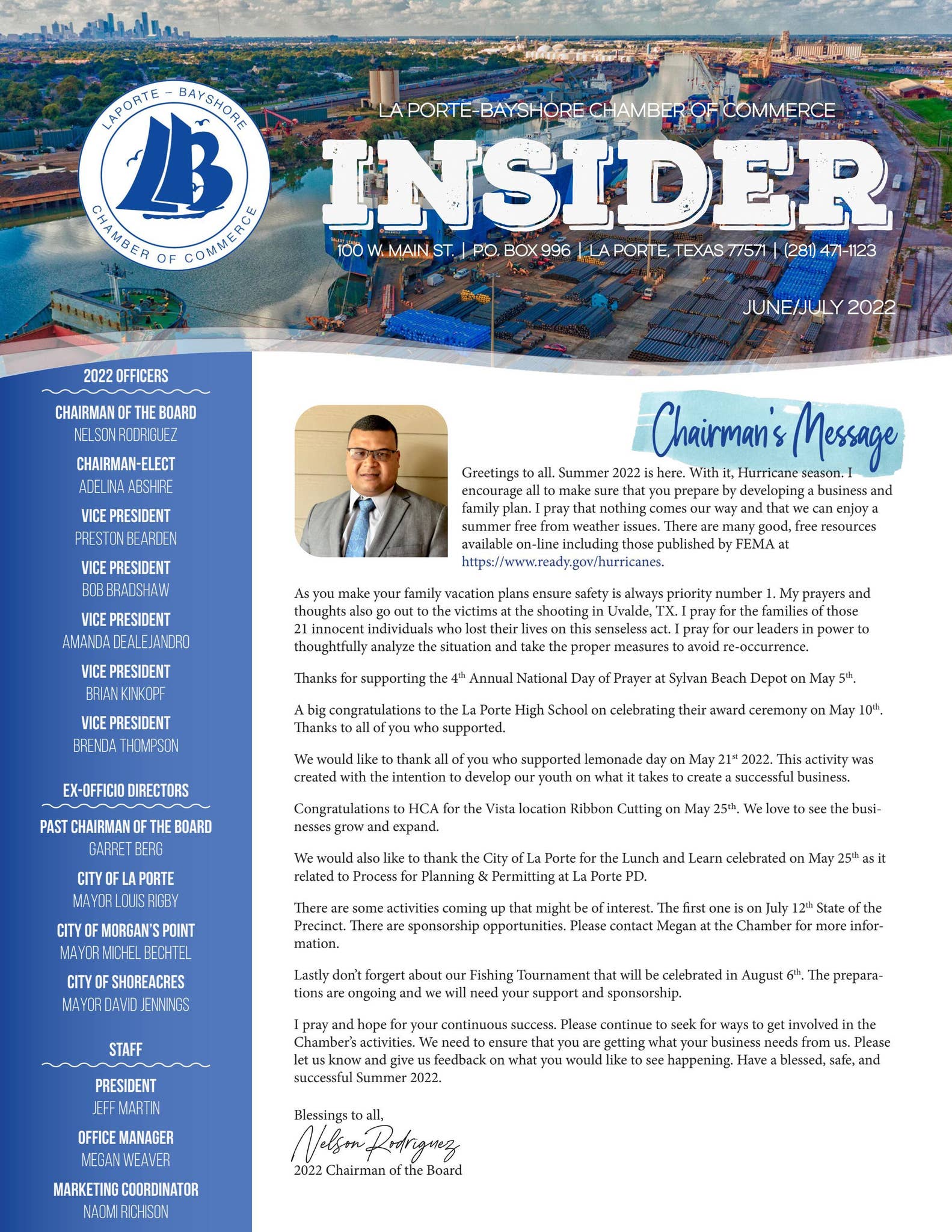 La Porte Chamber Insider: June/July 2022 by laportechamber - Issuu